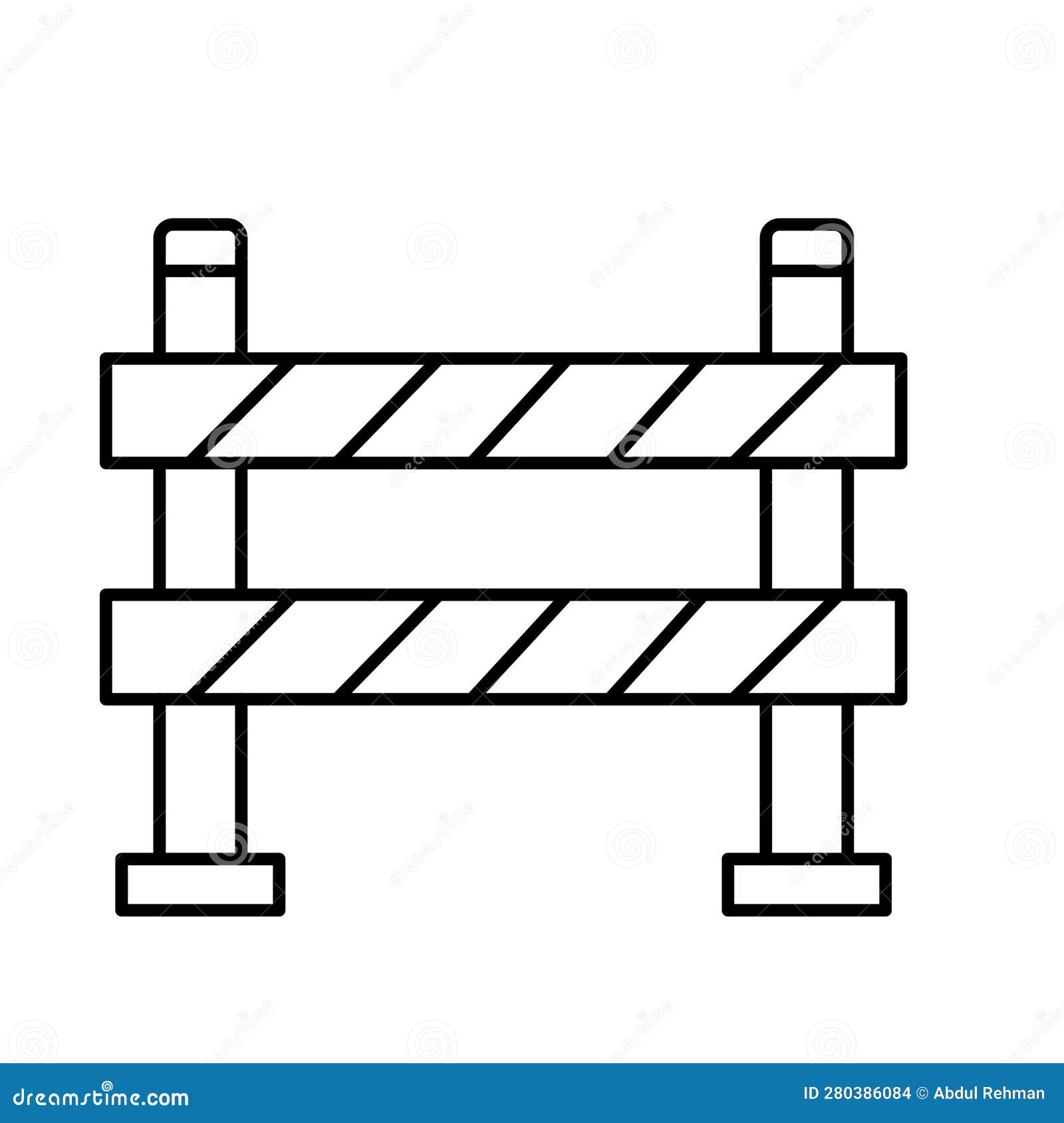 Barricade Vector Icon Easily Modify. Stock Vector - Illustration of ...