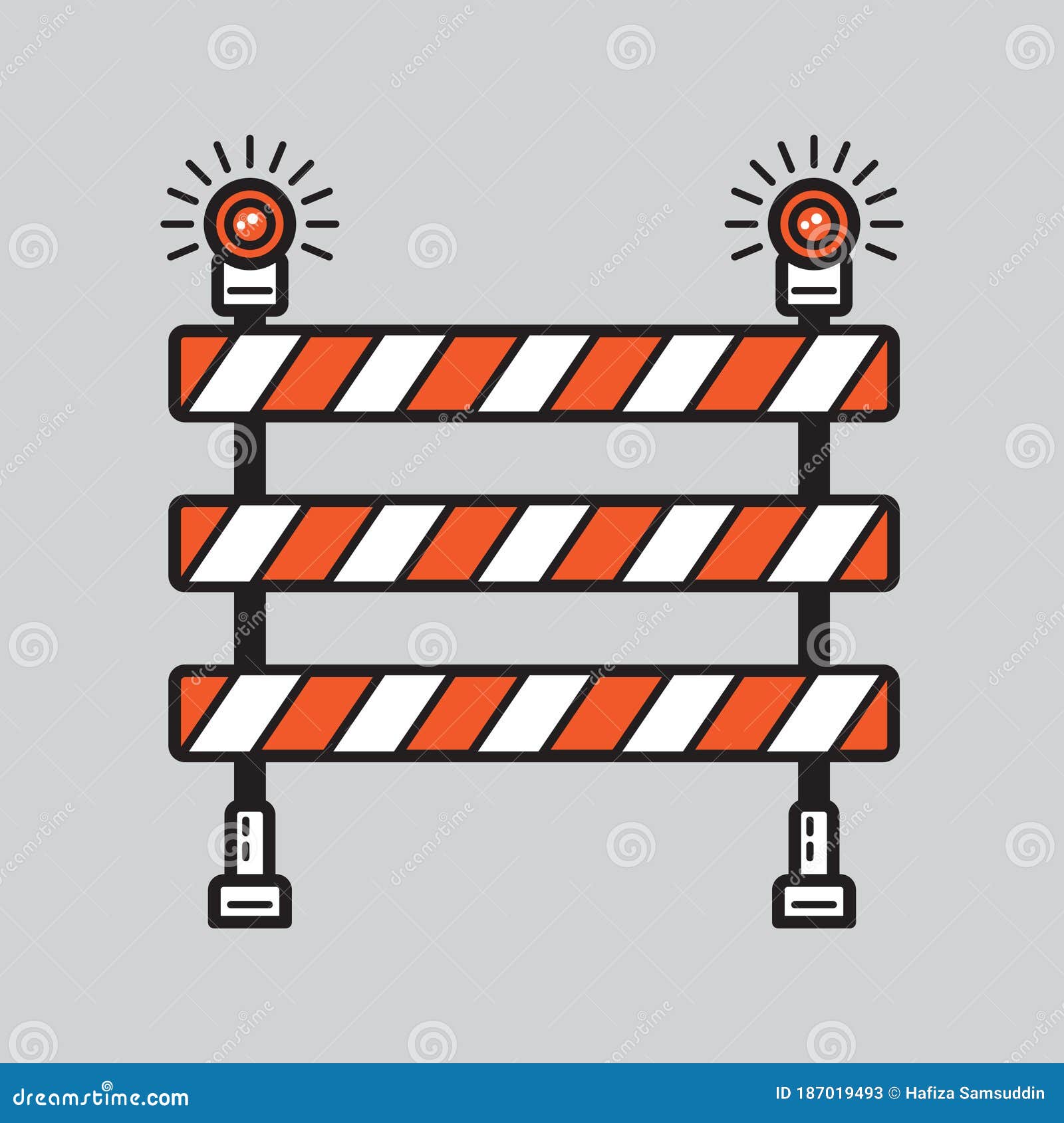 Barricade. Vector Illustration Decorative Design Stock Vector ...