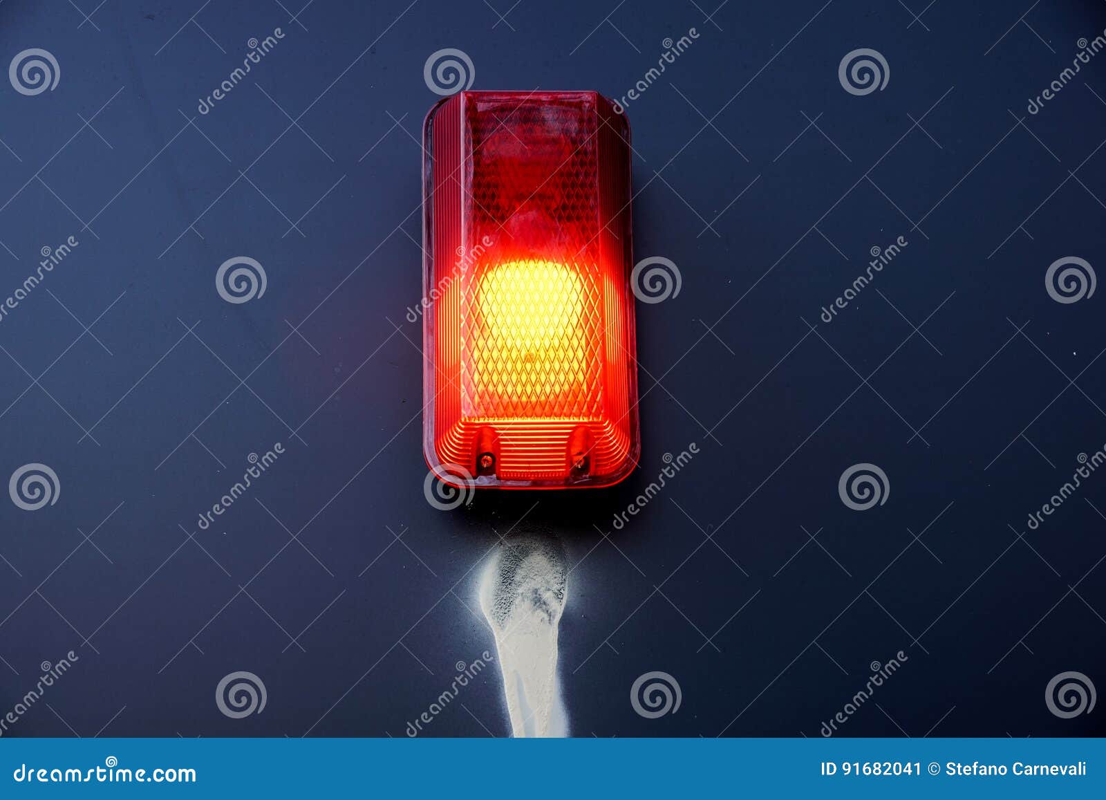 Barricade and Warning Light Closeup . Traffic Safety Roadwork Signs and ...