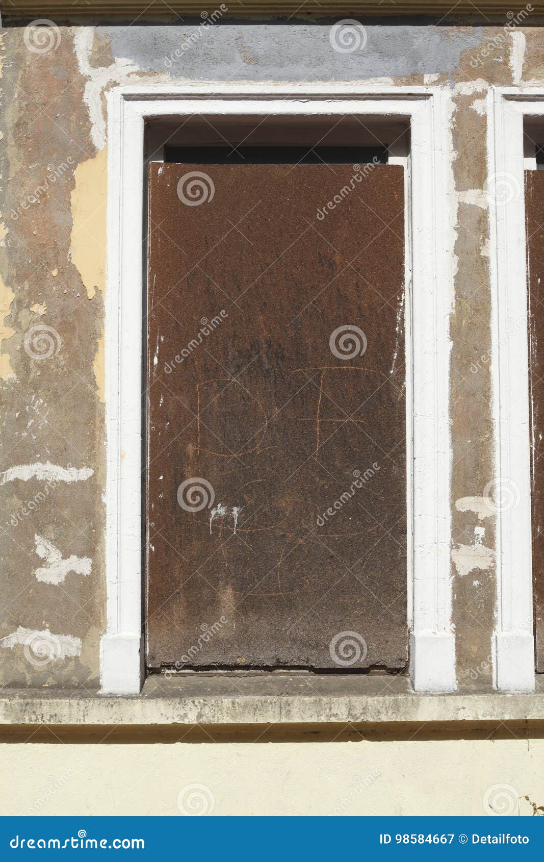 Barricaded old window stock image. Image of barricades - 98584667