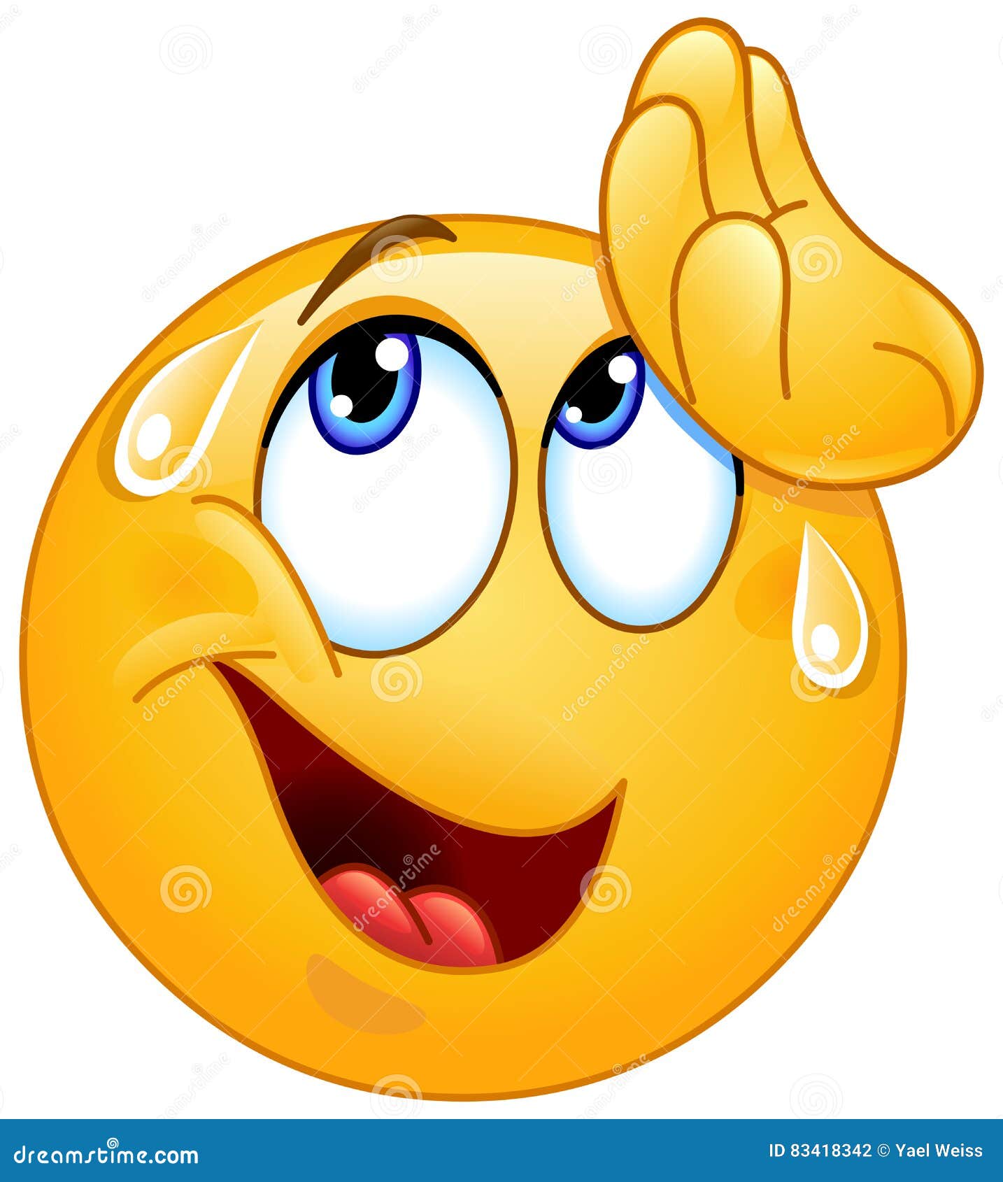 Barrido Del Emoticon Sudado Ilustración del Vector - Ilustración de ...