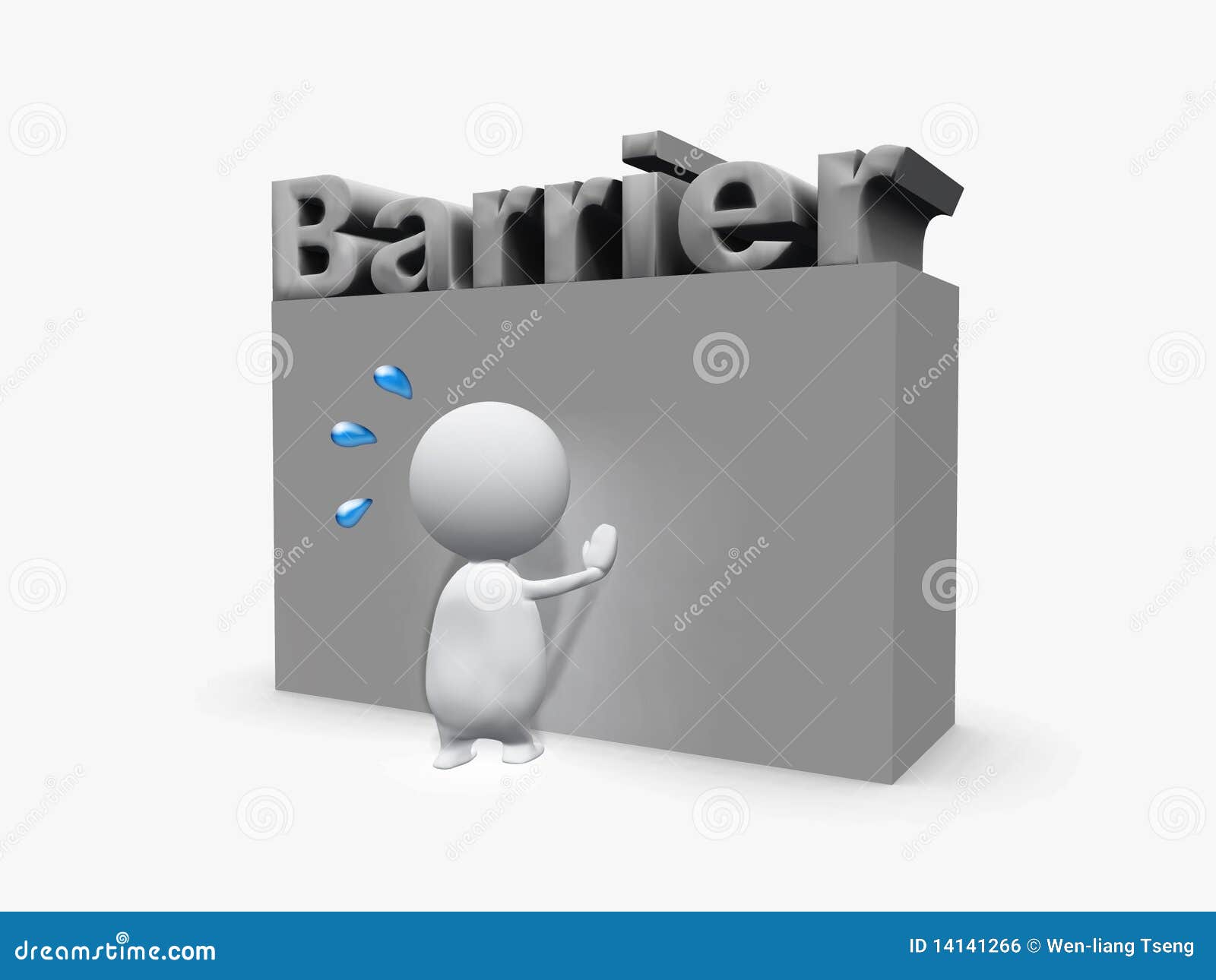 Barrier stock illustration. Illustration of person, adorable - 14141266