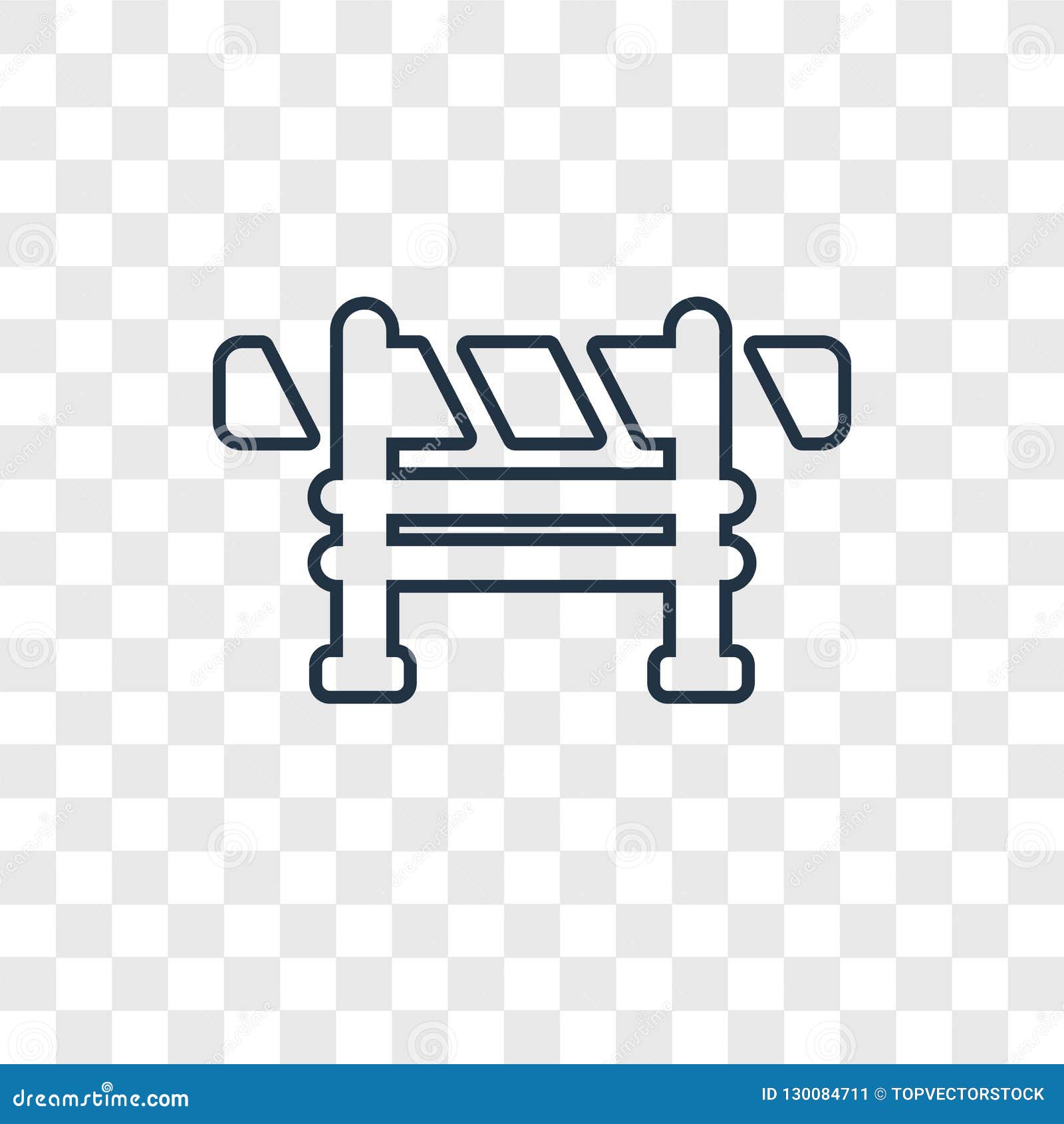 Barrier Concept Vector Linear Icon Isolated on Transparent Background ...