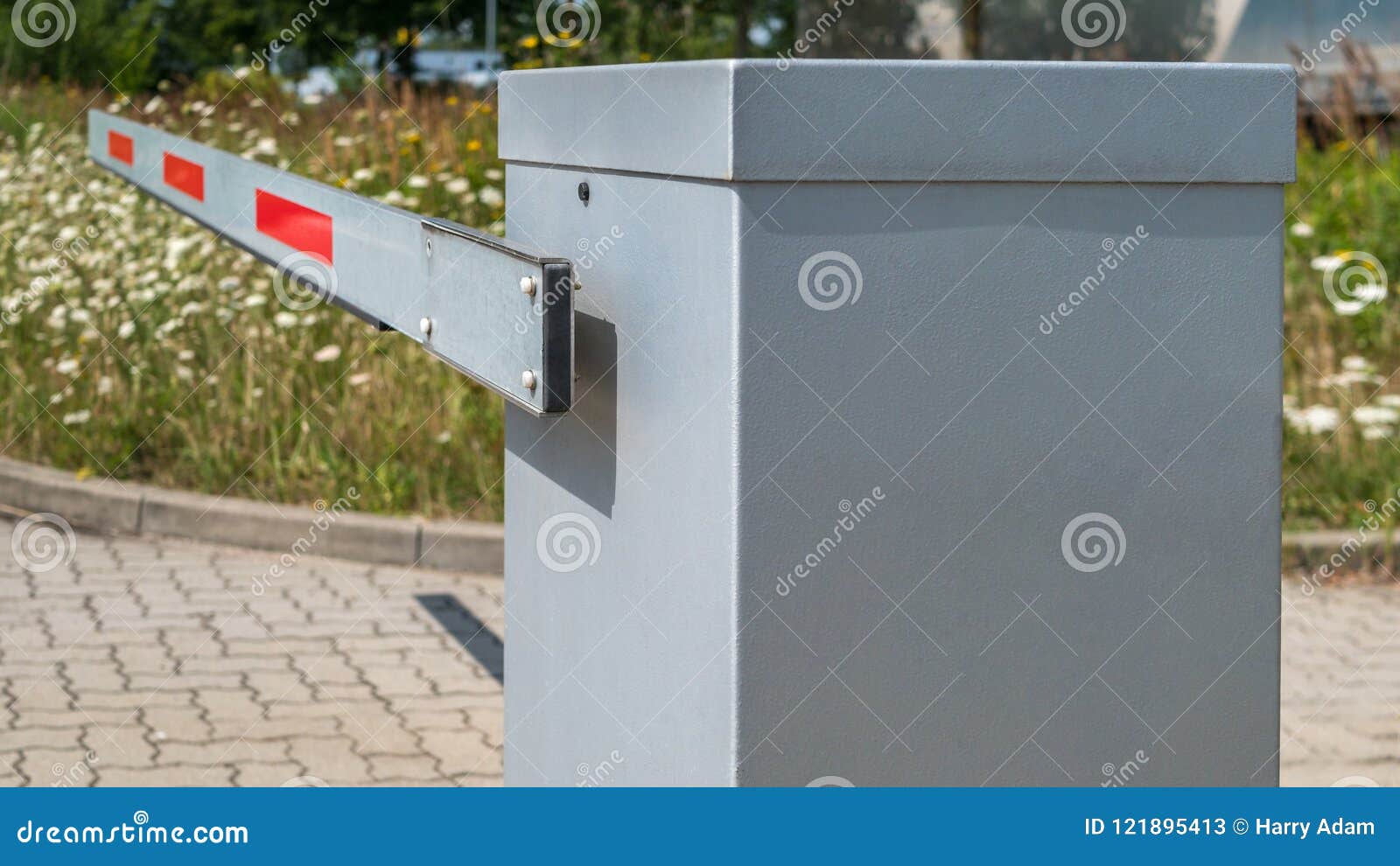 Barrier at a Driveway or Exit Stock Image - Image of sign, footpath ...