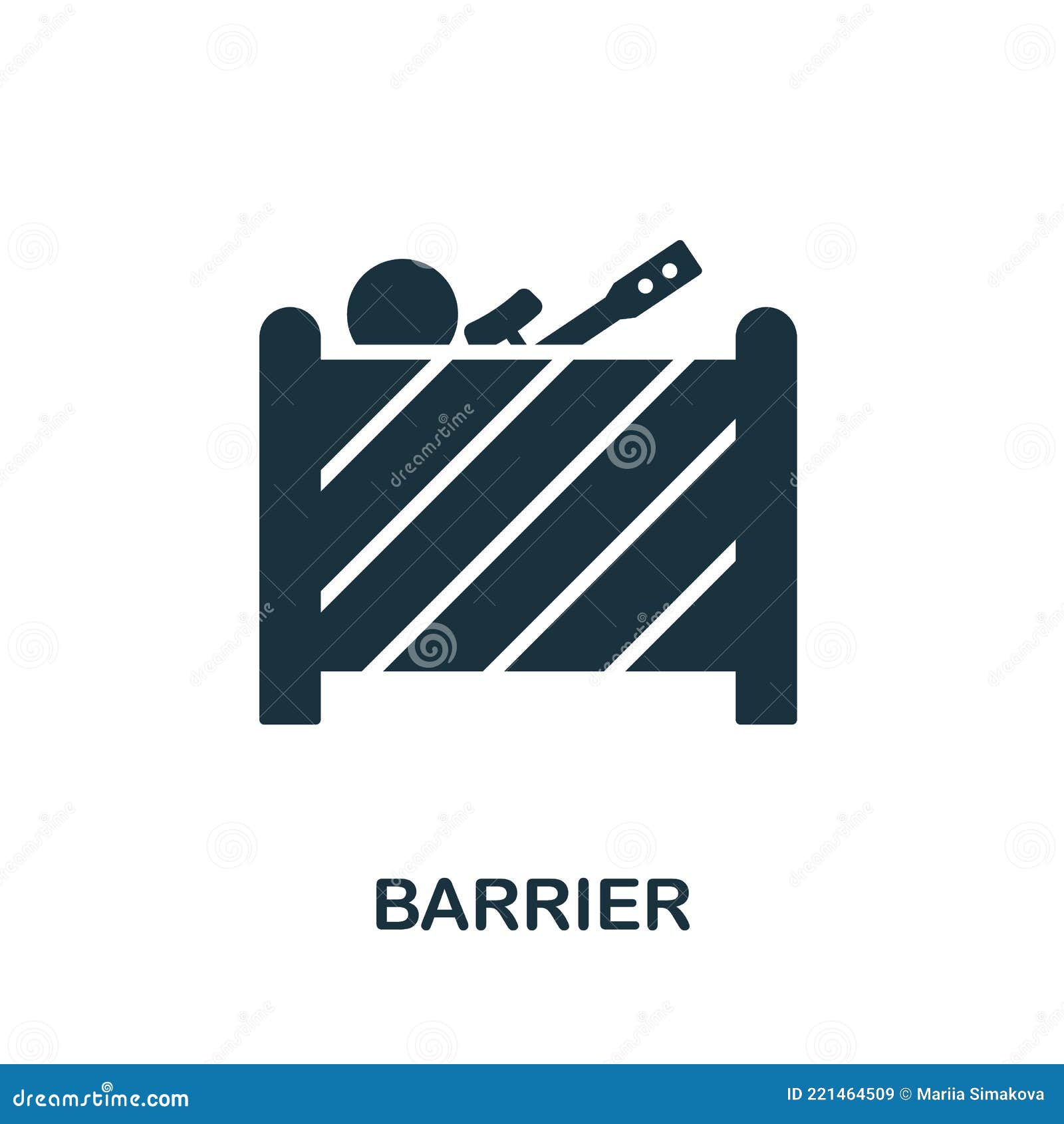 Barrier Flat Icon. Colored Filled Simple Barrier Icon for Templates ...