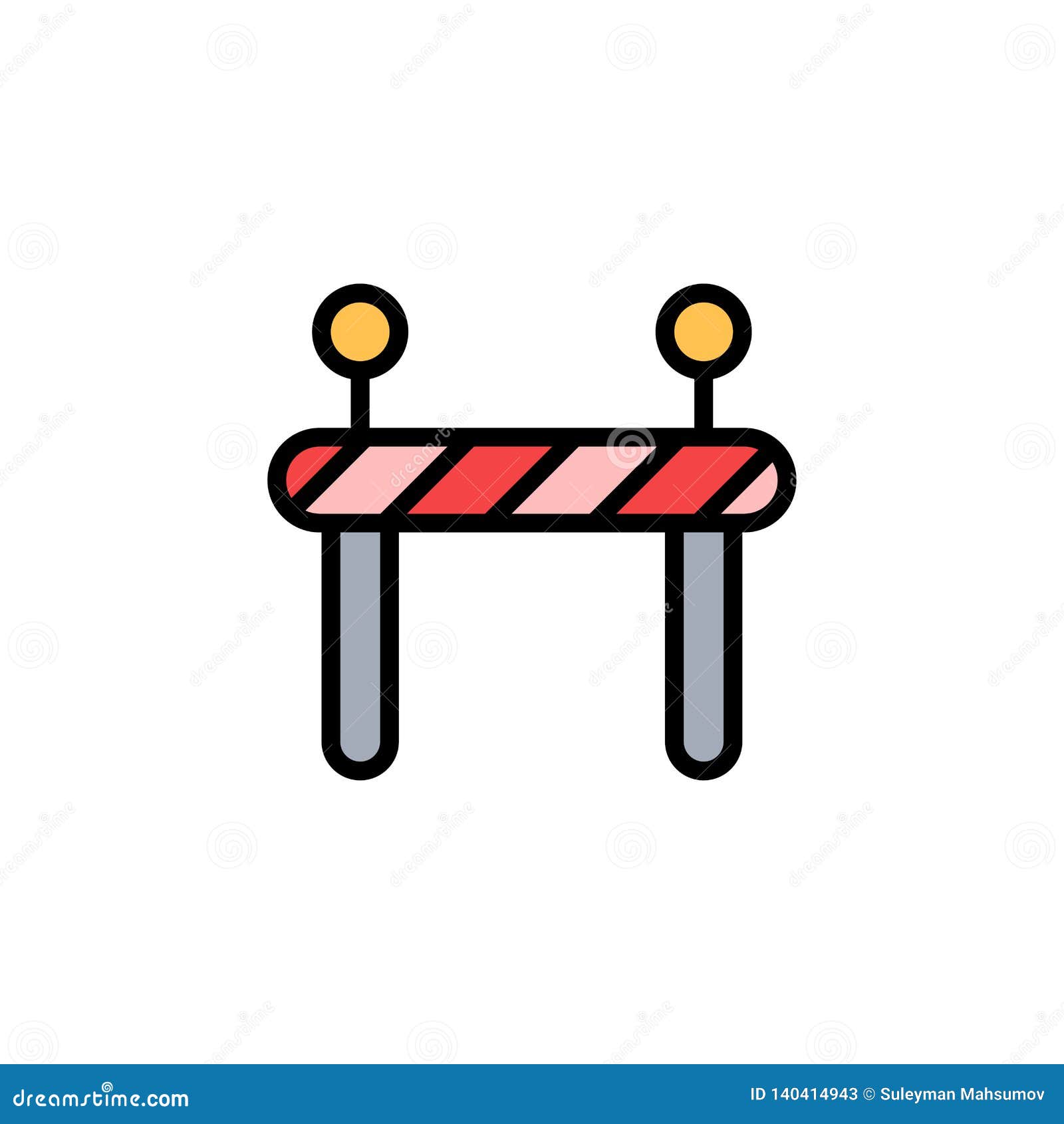 Barrier Flat Vector Icon Sign Symbol Stock Vector - Illustration of ...