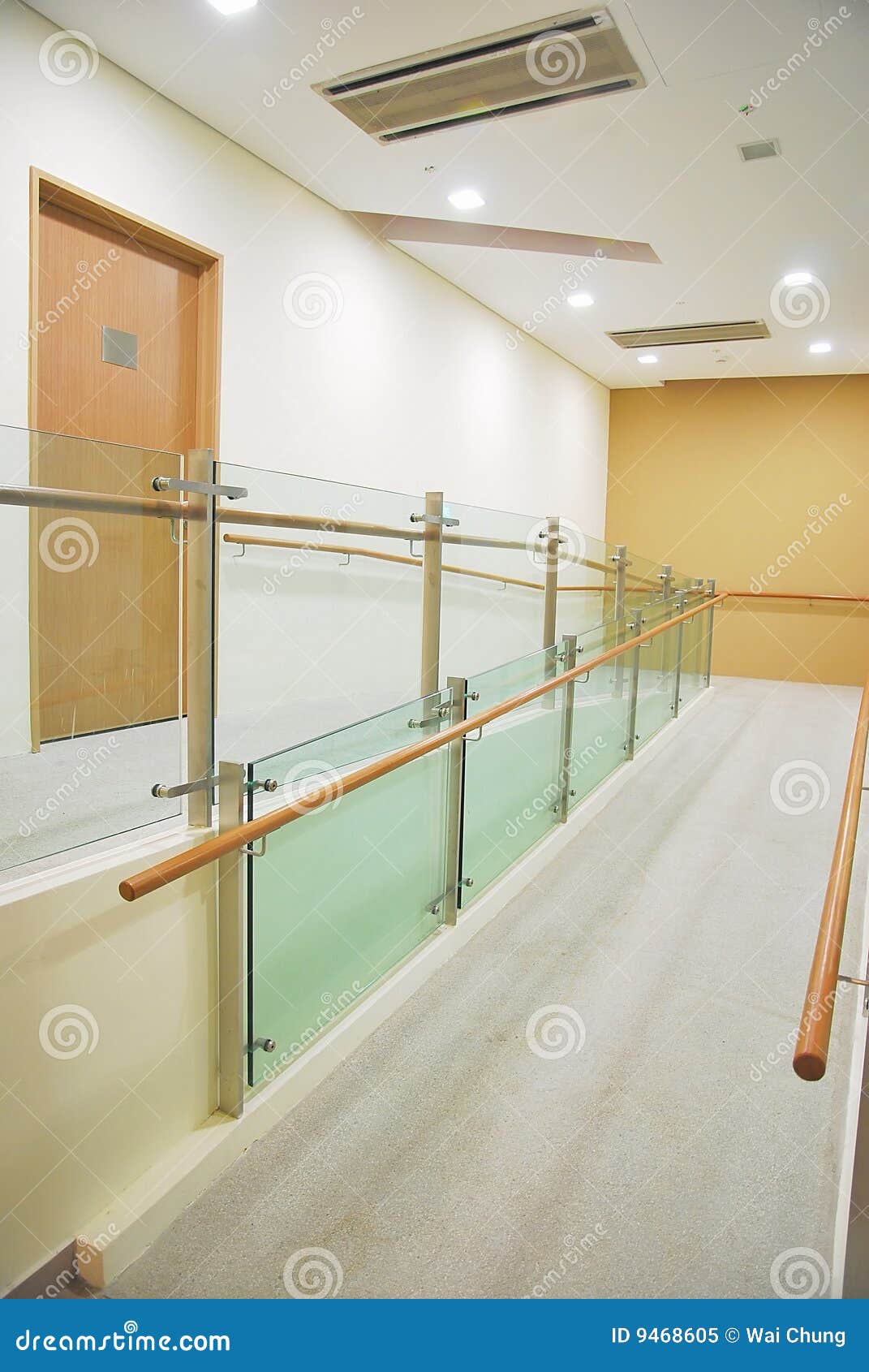 Barrier-free Wheelchair Ramp Access In Modern Interior Of Public ...