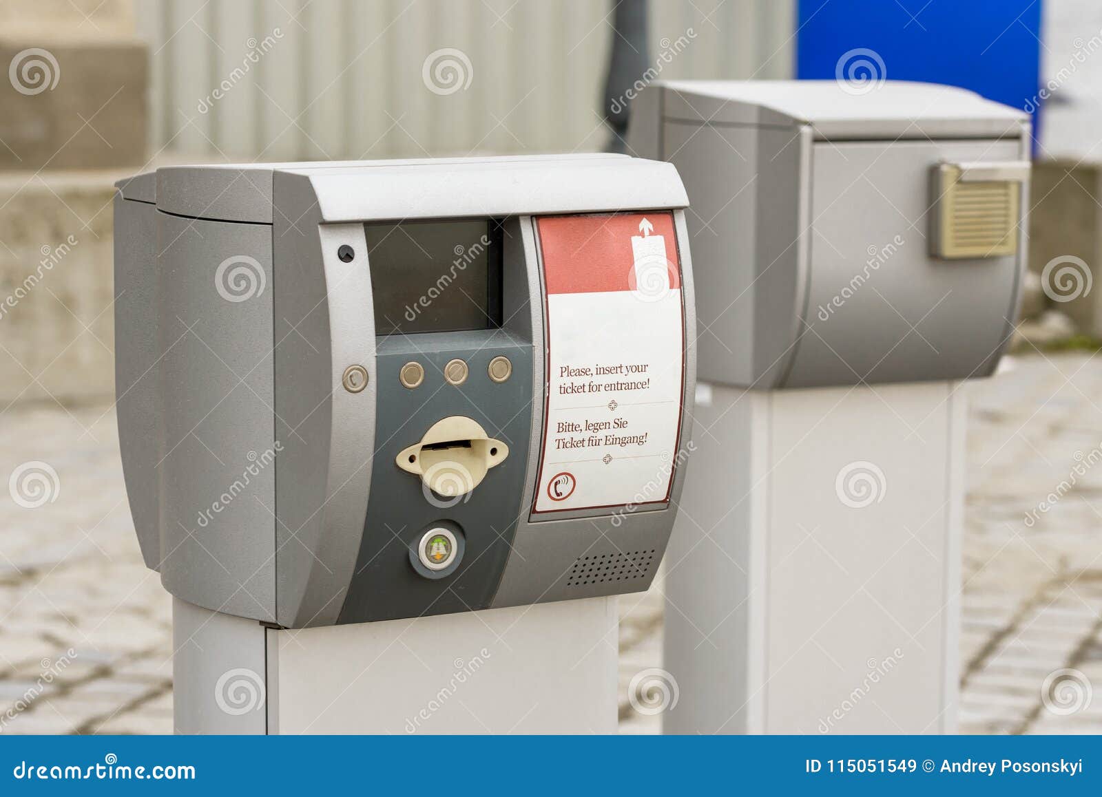 Automatic car pass system stock image. Image of city - 115051549