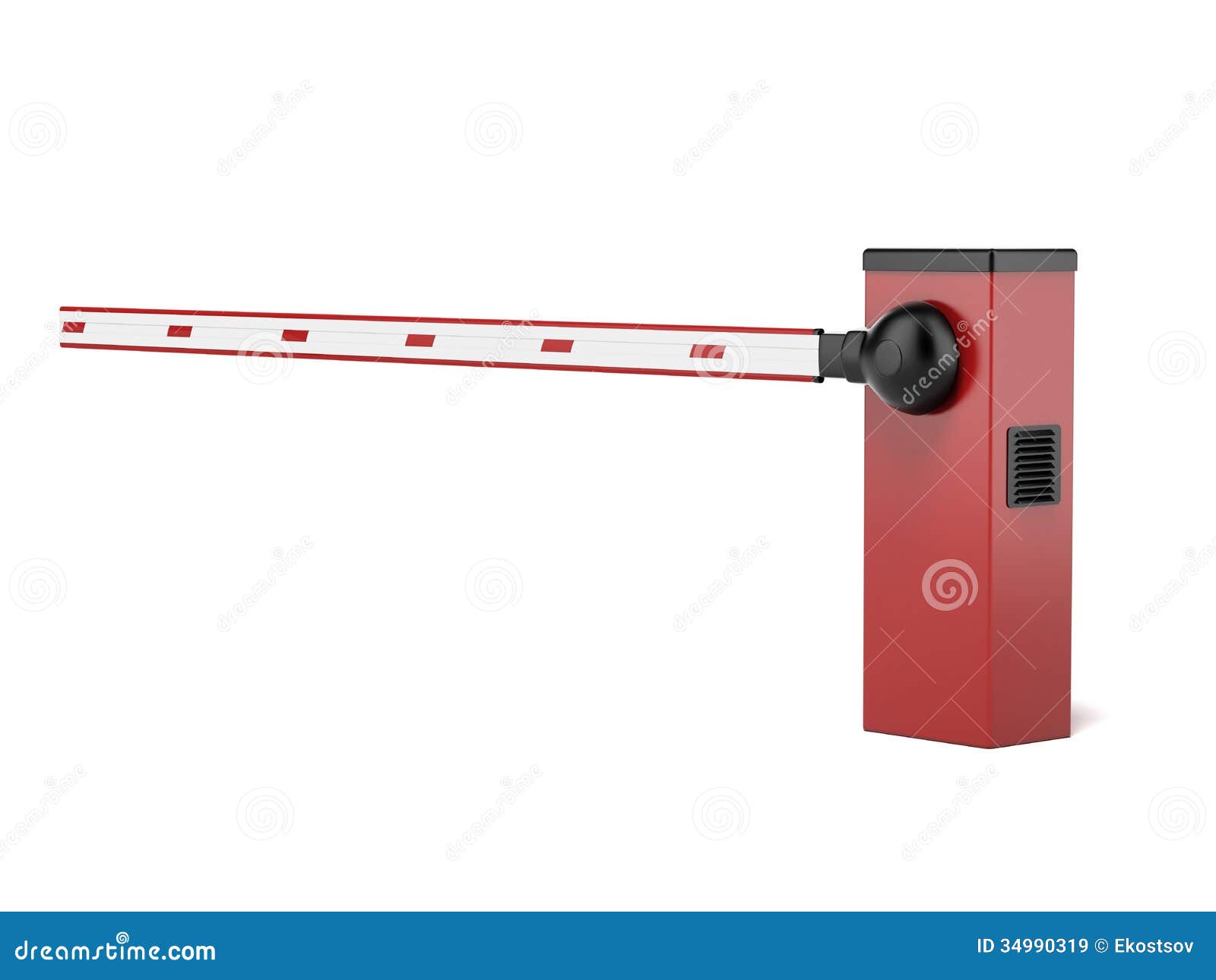 Barrier Gate Isolated On White Background. Parking Car, Checkpoint ...