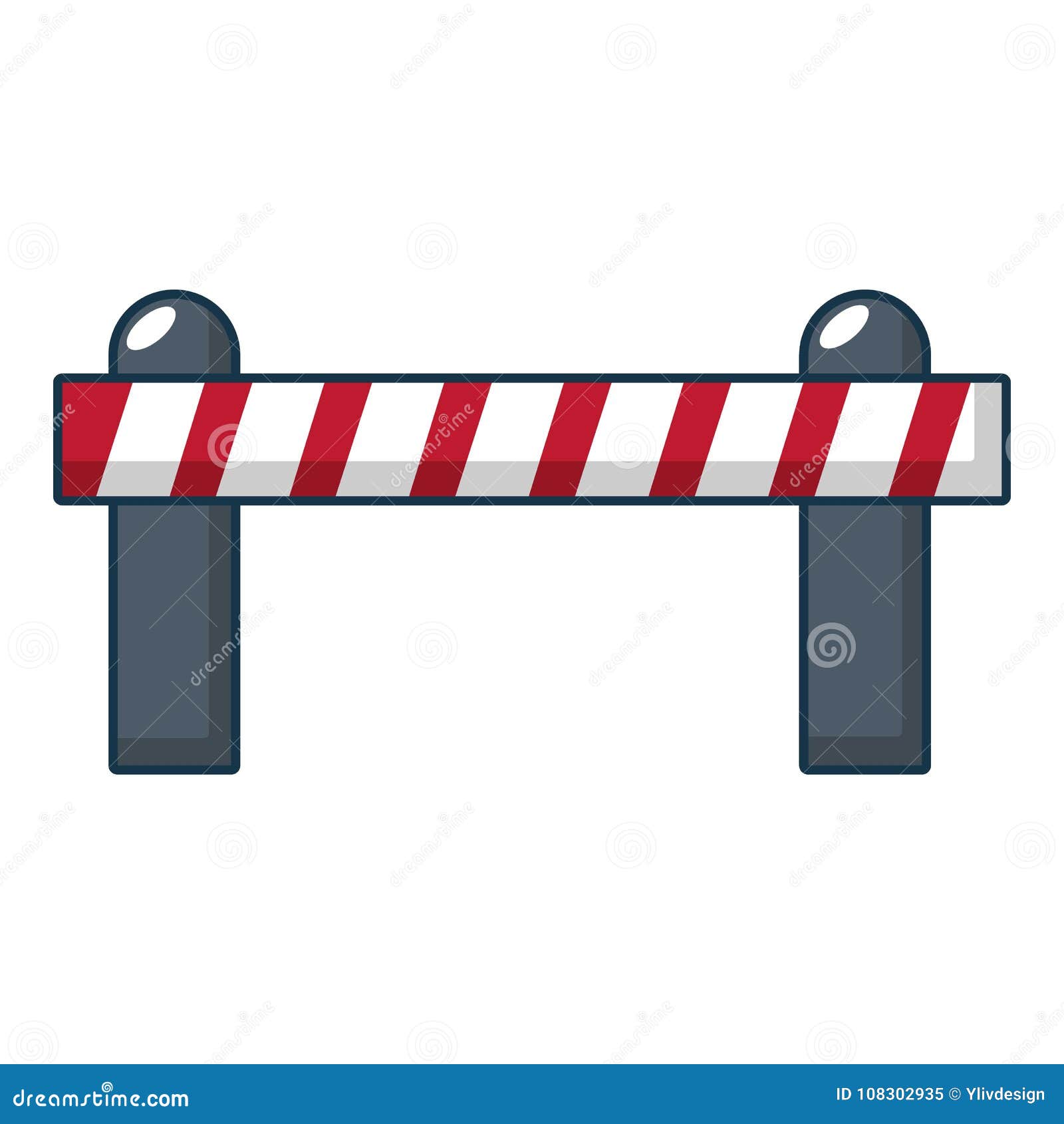 Barrier Icon, Cartoon Style. Stock Vector - Illustration of drive ...