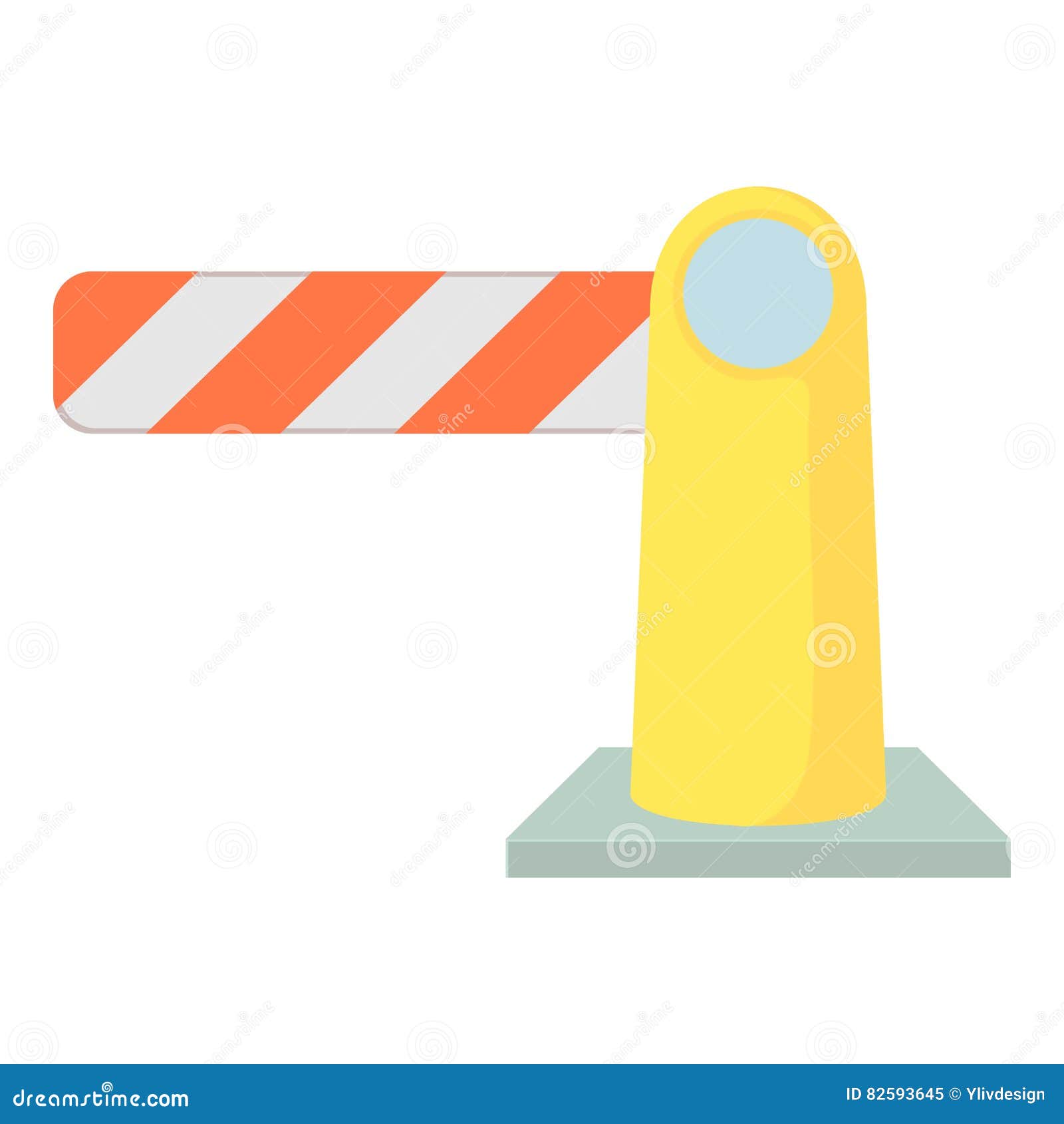 Barrier Icon, Cartoon Style Stock Vector - Illustration of road, white ...