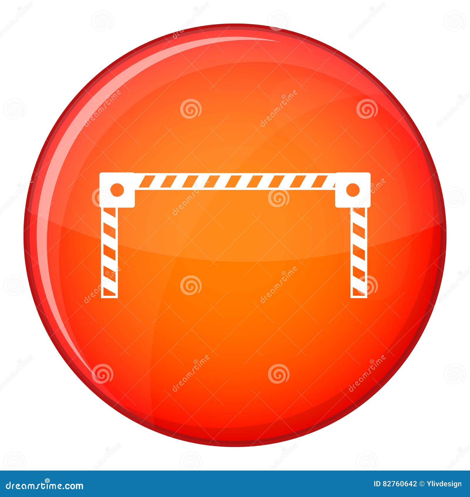 Barrier icon, flat style stock vector. Illustration of security - 82760642