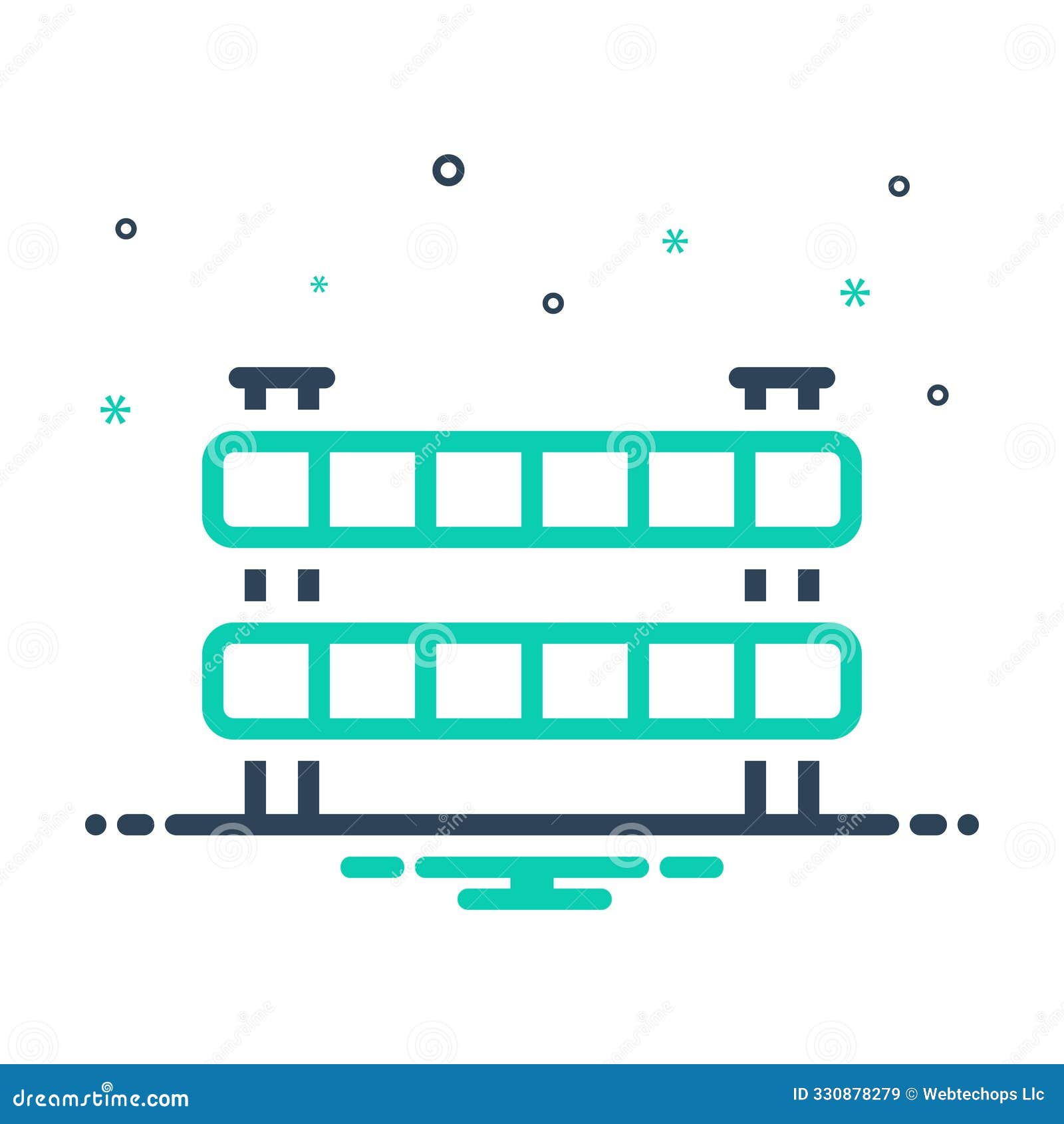 Mix Icon for Barrier, Safety and Roadblock Stock Illustration ...