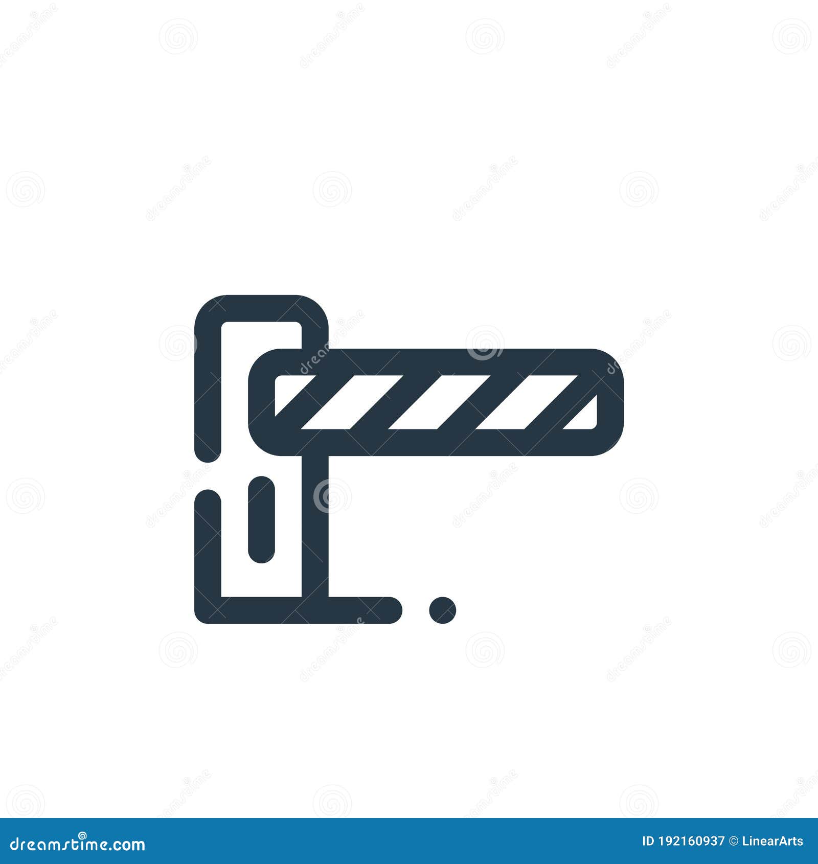Barrier Icon Vector from Labour Day Concept. Thin Line Illustration of ...