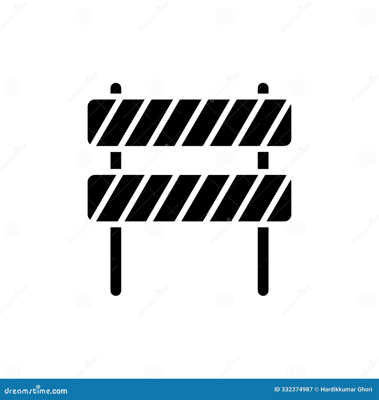 Barrier Line Icon Isolated on White Background Stock Illustration ...