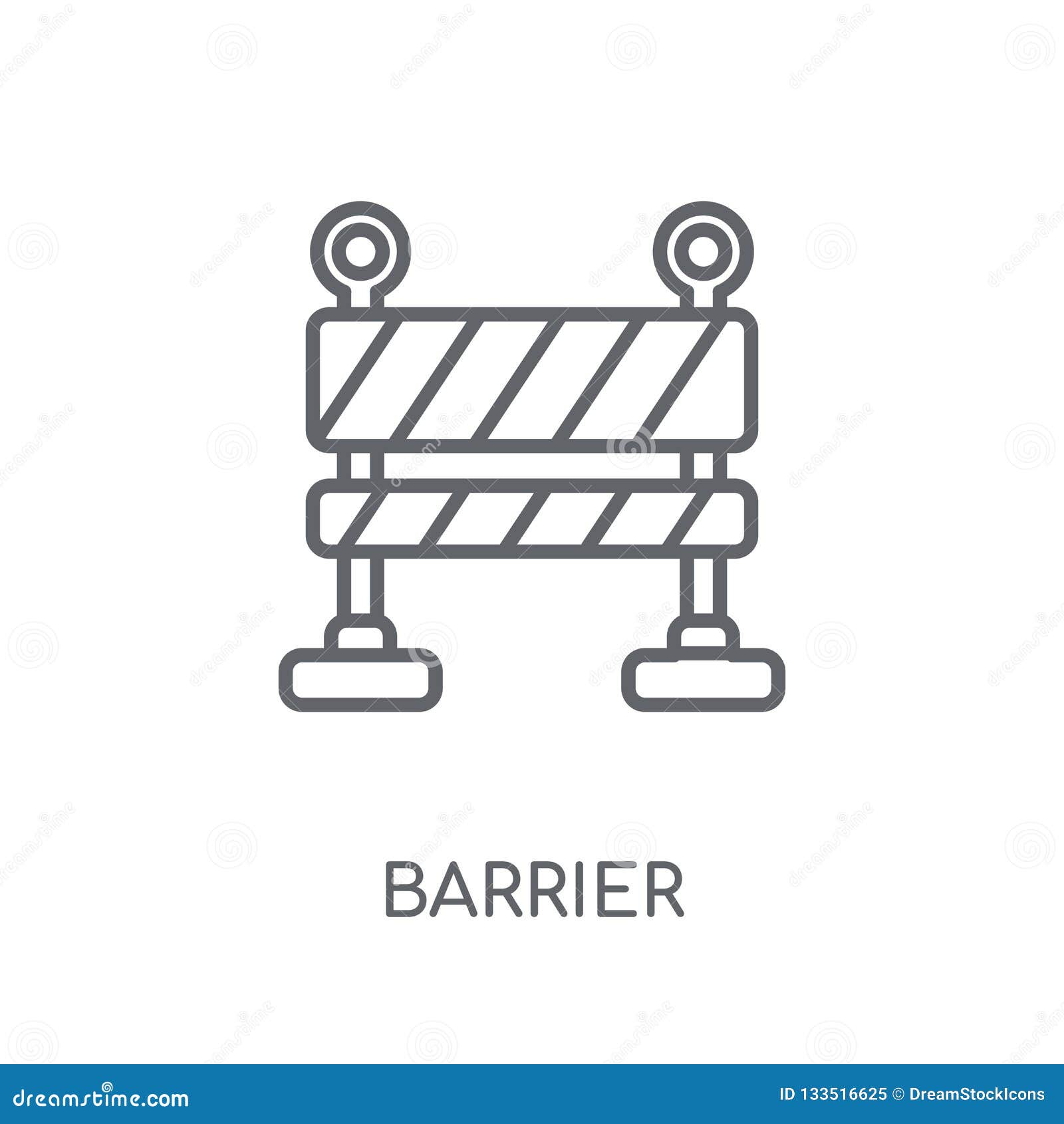 Barrier Linear Icon. Modern Outline Barrier Logo Concept on Whit Stock ...