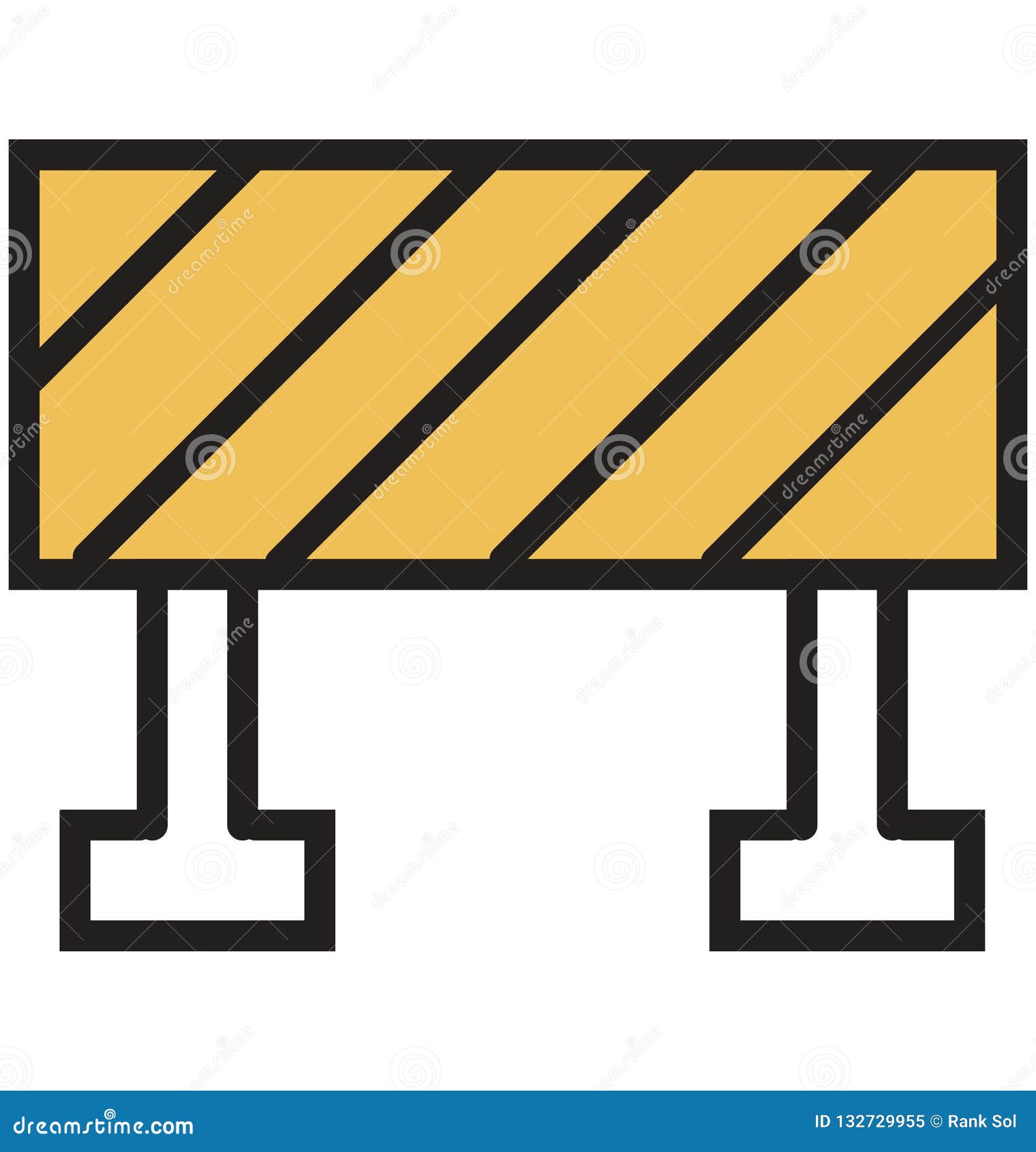 Barrier Outline and Filled Isolated Vector Icon that Can Be Easily ...