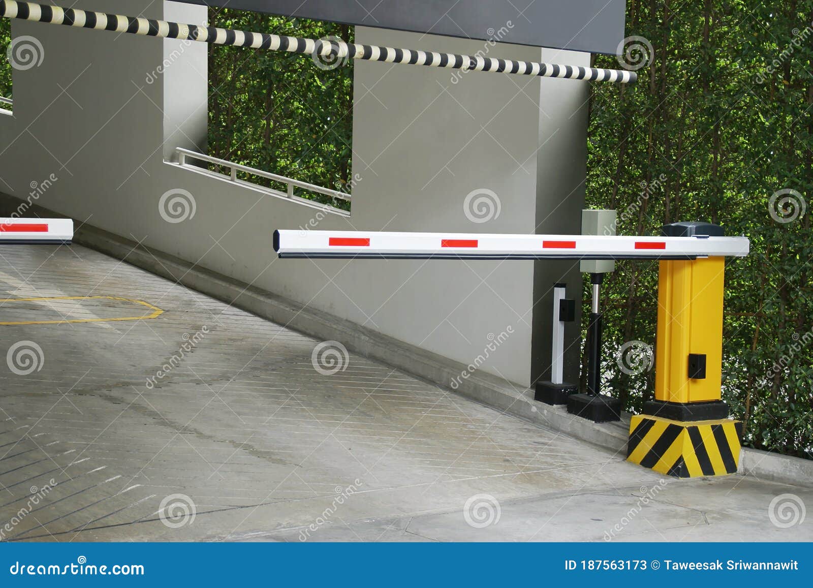 Barrier at a Parking Garage Stock Image - Image of security, barrier ...