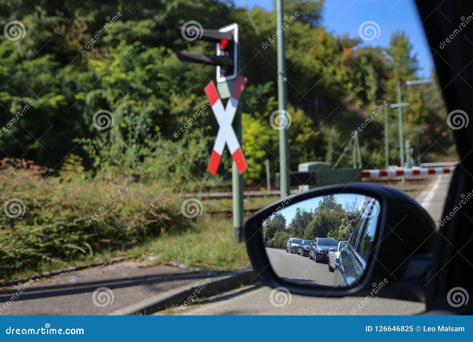 Barrier at the Railway Crossing Stock Image - Image of crossing, light ... Barrier at the Railway Crossing Stock Image - Image of crossing, light ...