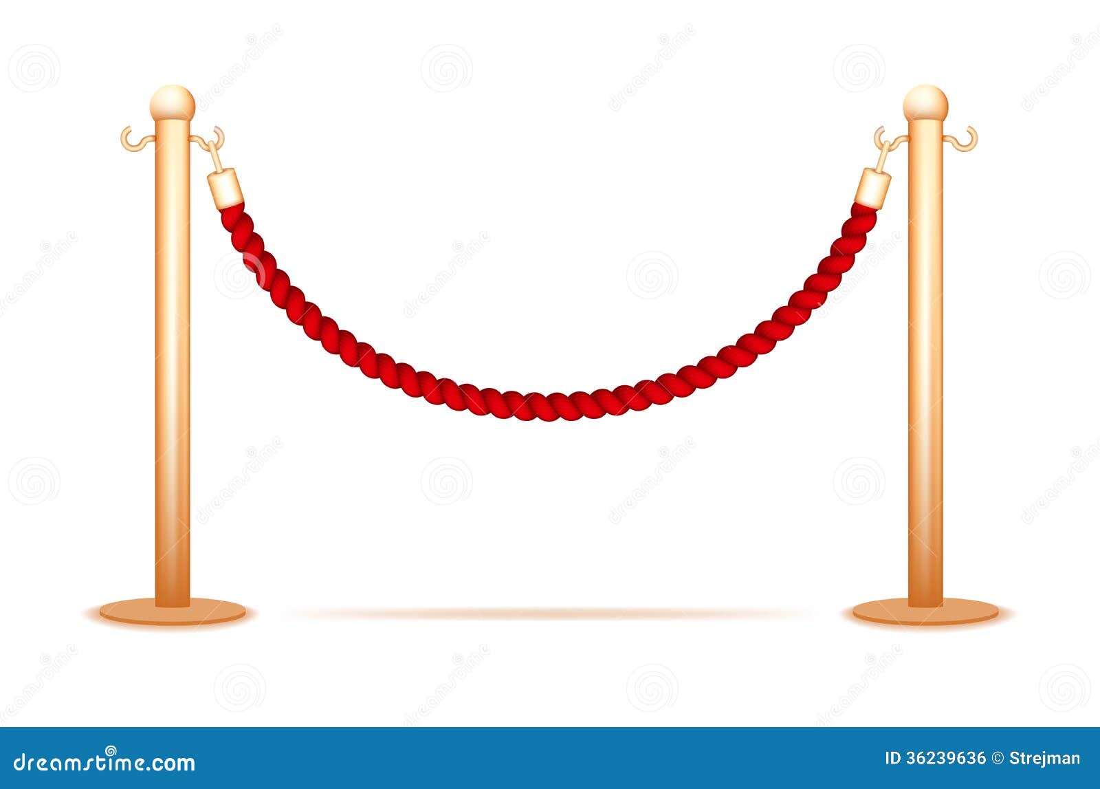 Barrier Rope Cartoon Icon Design Template With Various Models. Vector ...