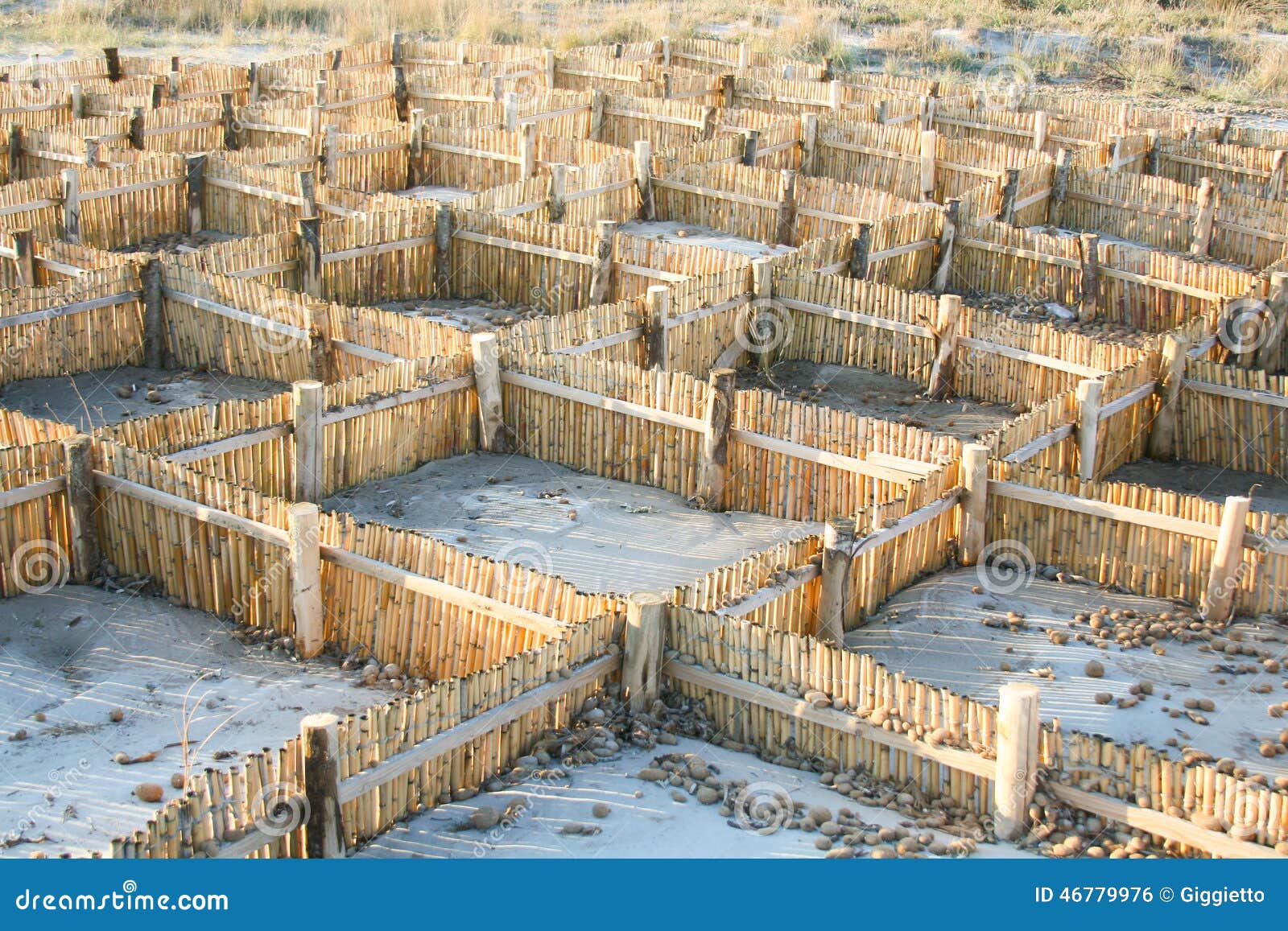 Barrier for sand stock photo. Image of style, yellow - 46779976