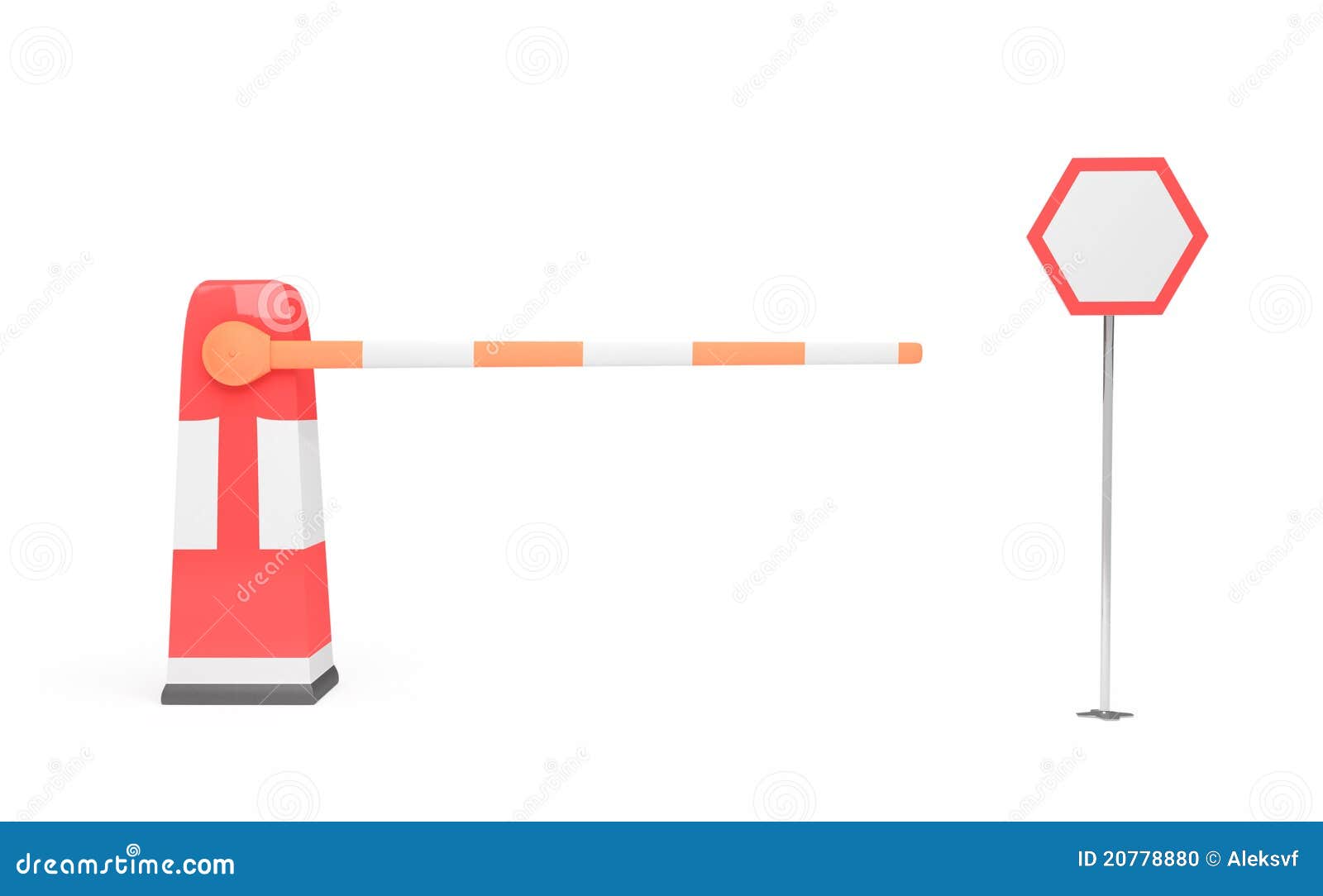 Barrier and traffic sign stock illustration. Illustration of graphic ...