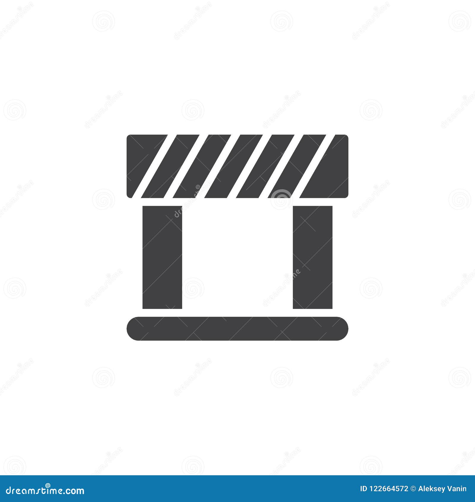 Barrier vector icon stock vector. Illustration of design - 122664572