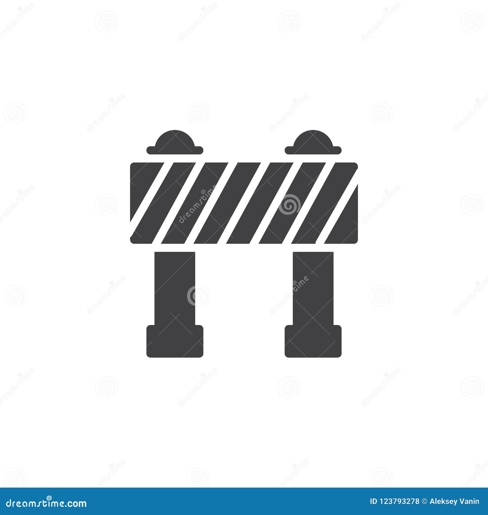 Barrier vector icon stock vector. Illustration of filled - 123793278