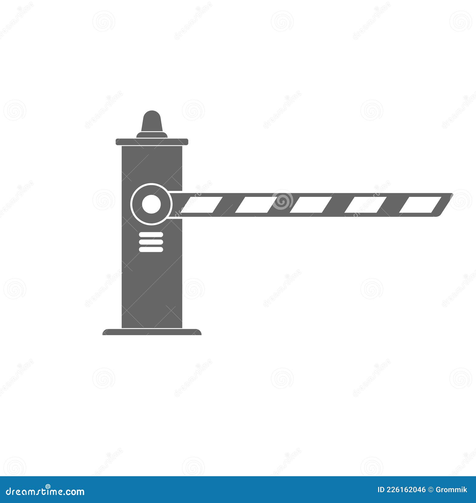 The Barrier. Vector Illustration of a Closed Barrier Stock Vector ...