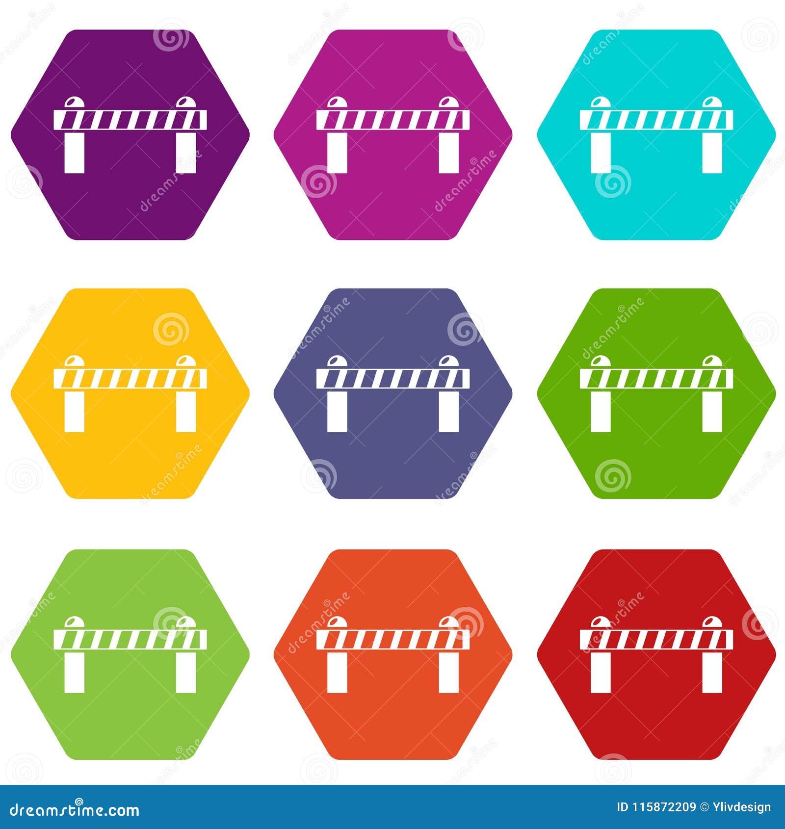 Barrier icons set 9 vector stock vector. Illustration of logo - 115872209