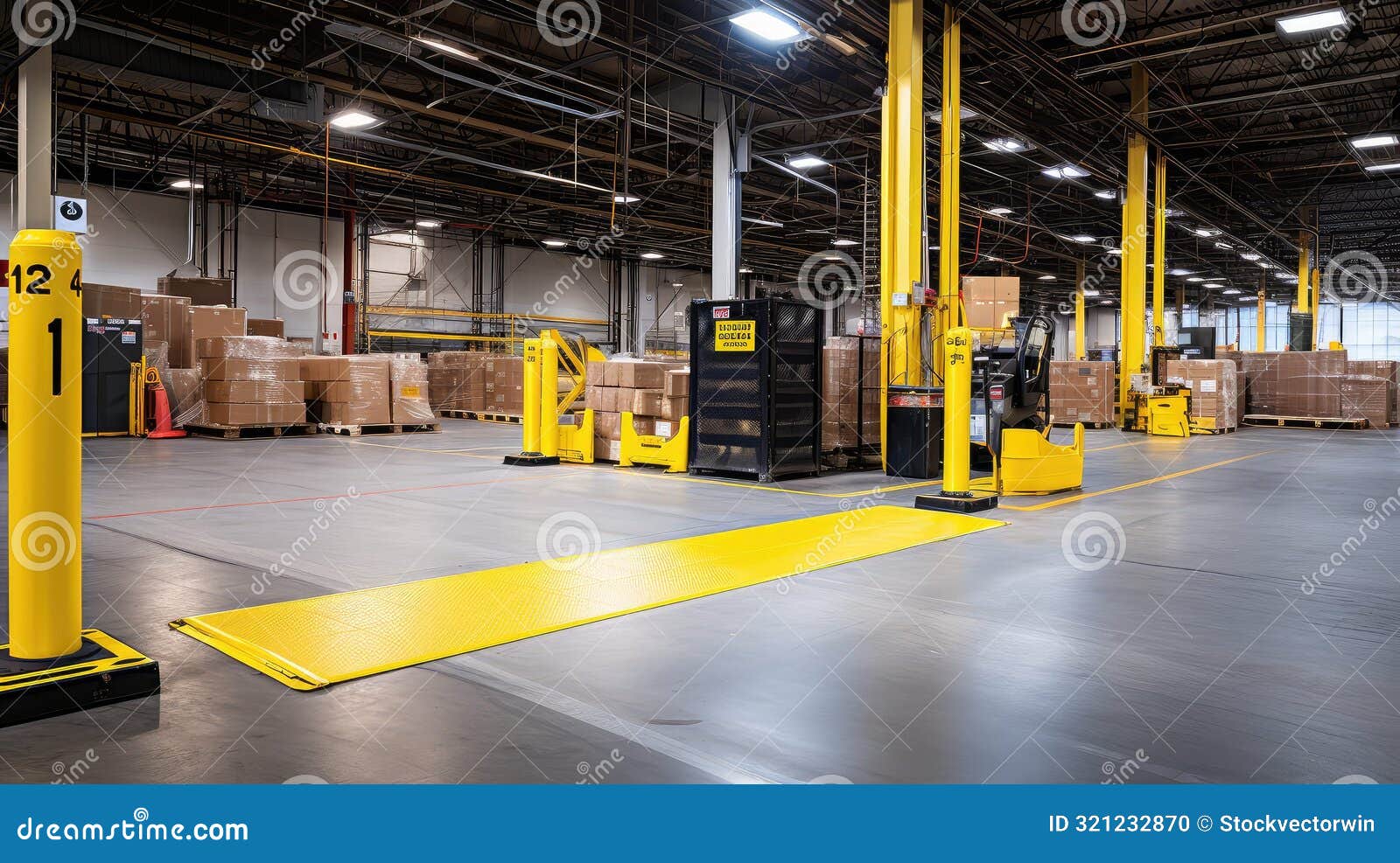 Barriers Loading Dock Equipment Stock Illustration - Illustration of ...