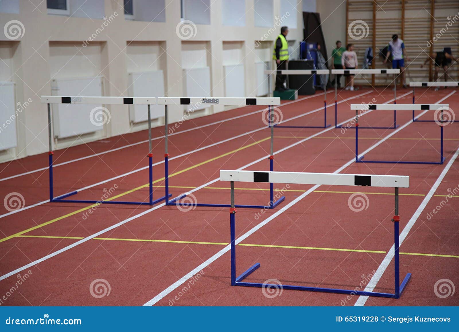 Barriers Over a Running Track Stock Photo - Image of training, athletic ...