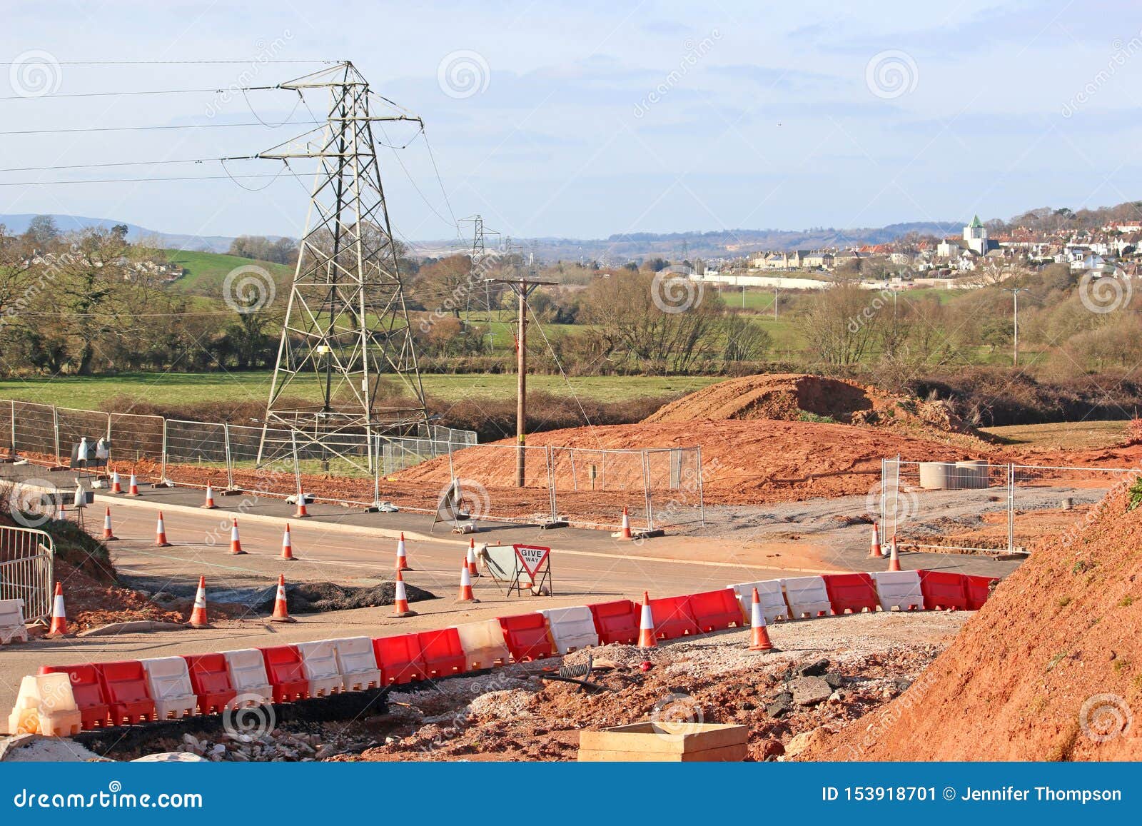 Road Bypass Construction Site Stock Image - Image of truck, heavy ...