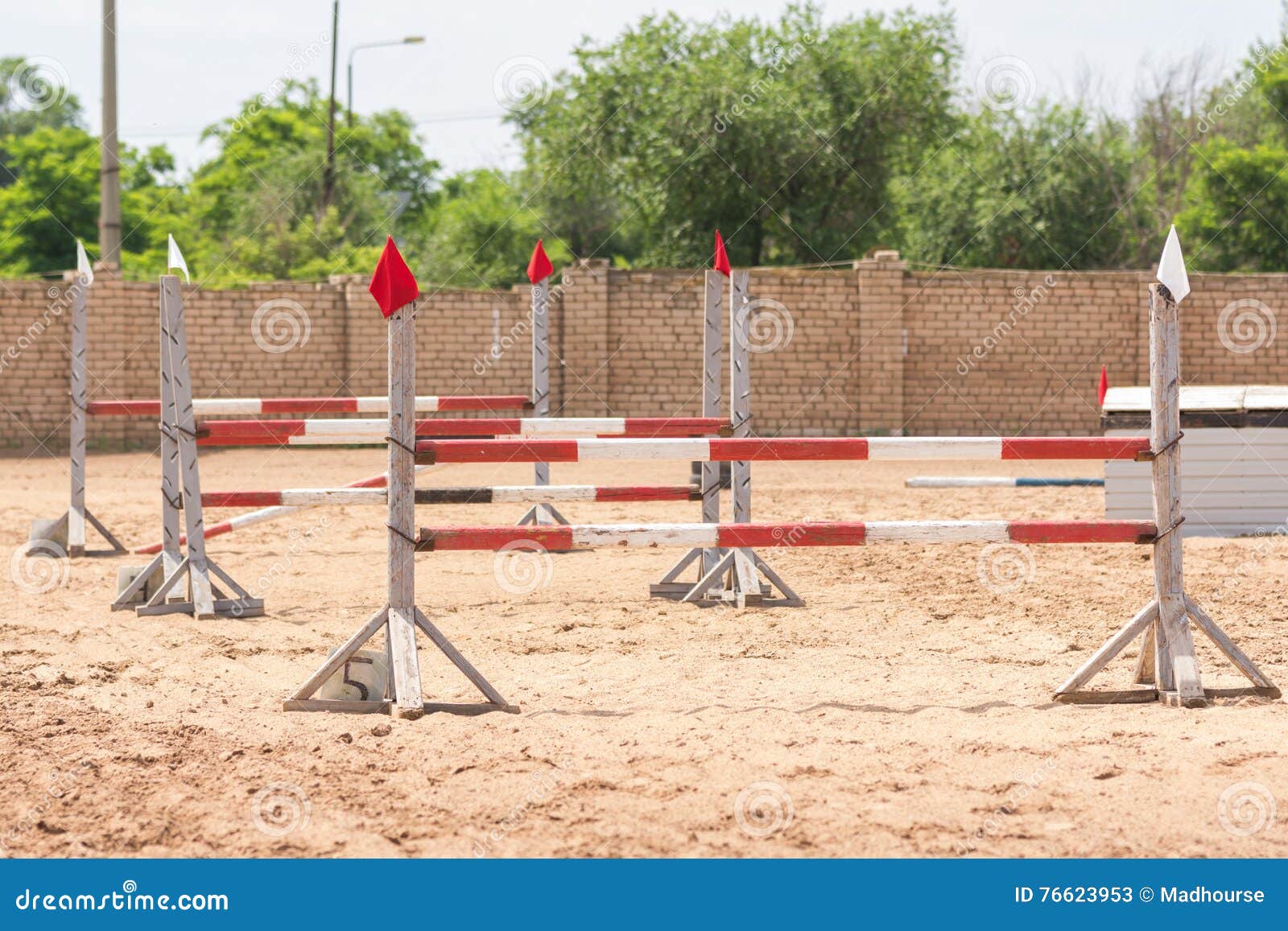 Barriers To Stage Equestrian Competitions Stock Image - Image of sports ...