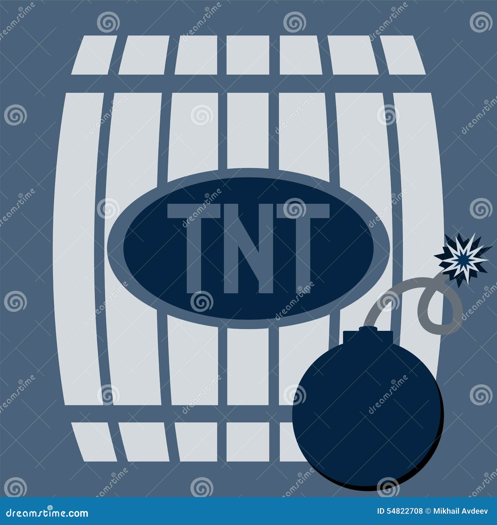 Barril de pólvora ilustración del vector. Ilustración de barril - 54822708