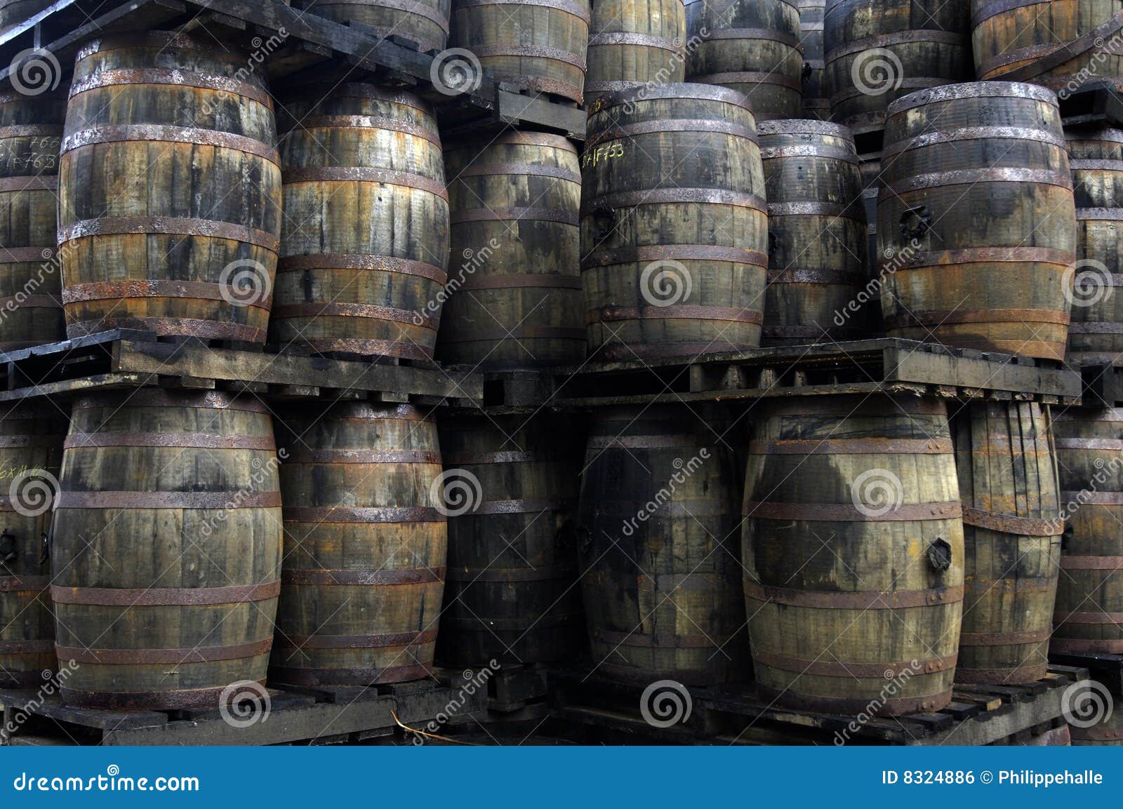 Barril De Ron Viejo En Una Destilería Foto de archivo - Imagen de vino ...