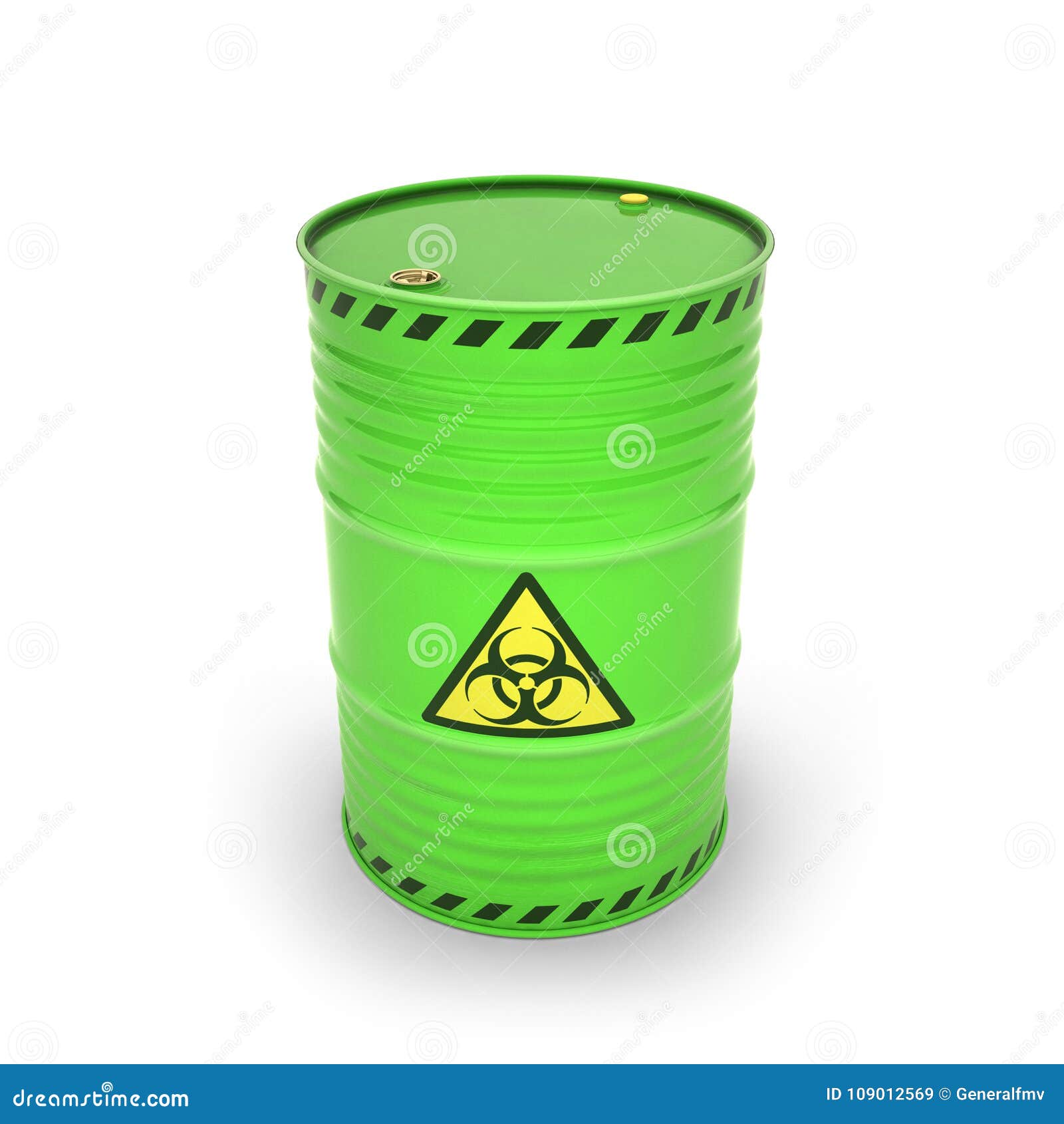Barril Verde Con Los Materiales Tóxicos Stock de ilustración ...
