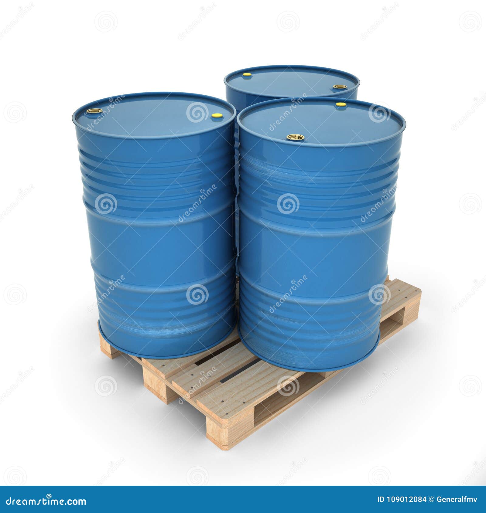 Barriles Azules En Una Plataforma Stock de ilustración - Ilustración de ...