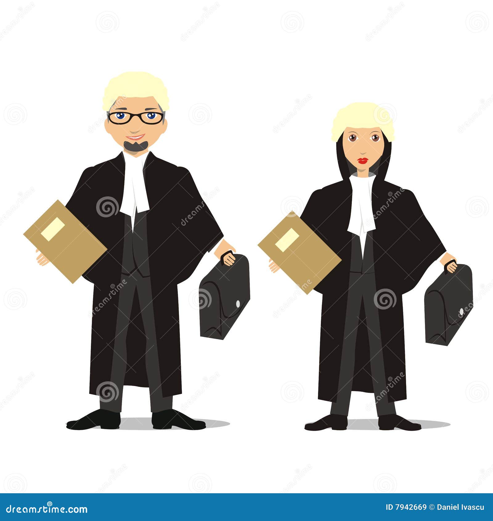Barrister couple stock vector. Illustration of barrister - 7942669