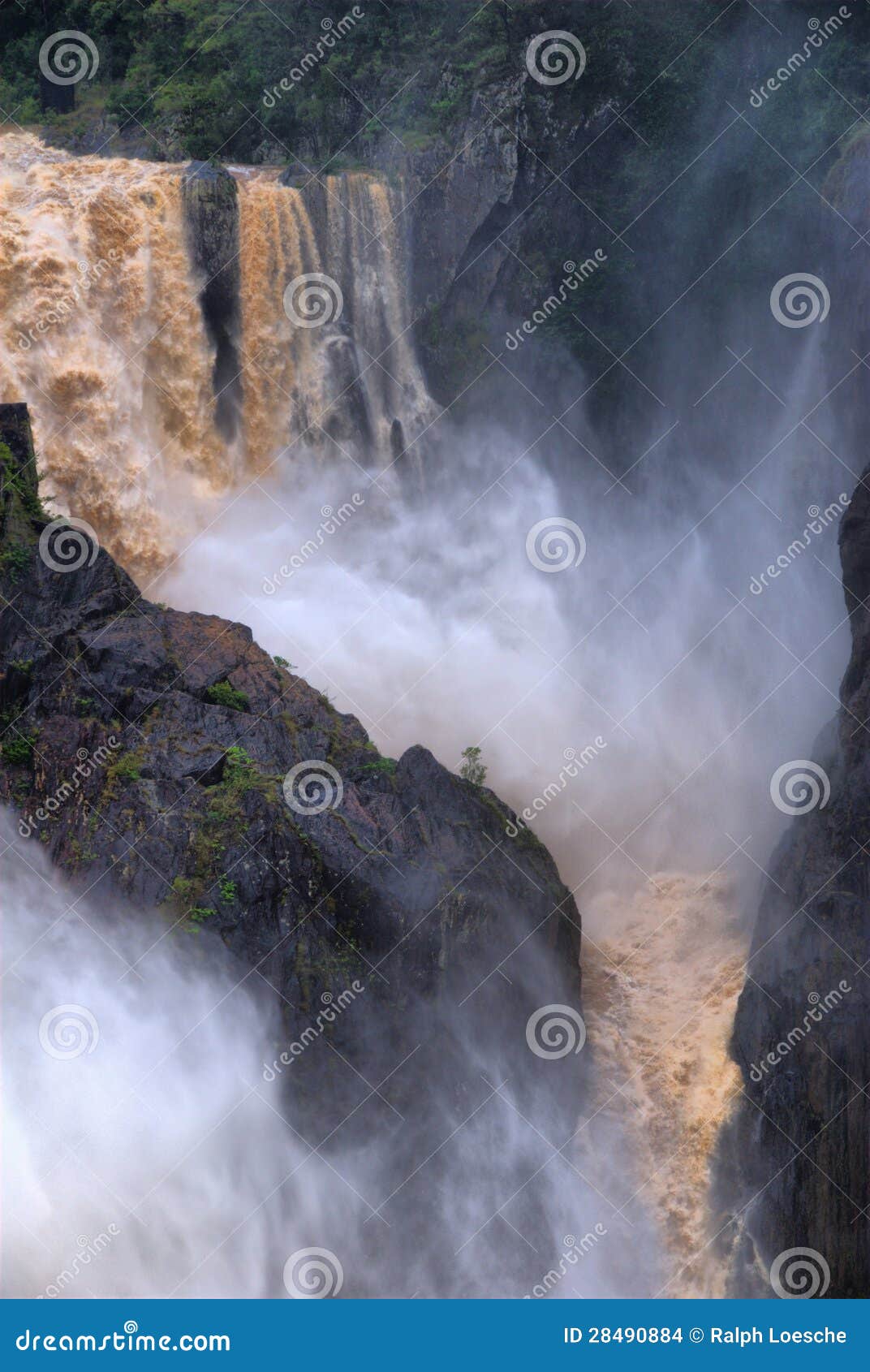 Barron Gorge Waterfall stock photo. Image of overflow - 28490884