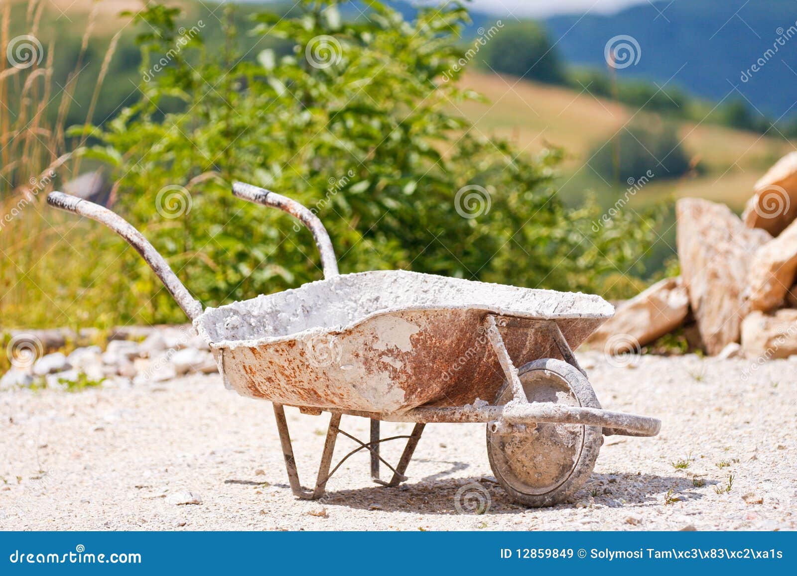 Barrow stock image. Image of chalk, stone, cart, traditional - 12859849