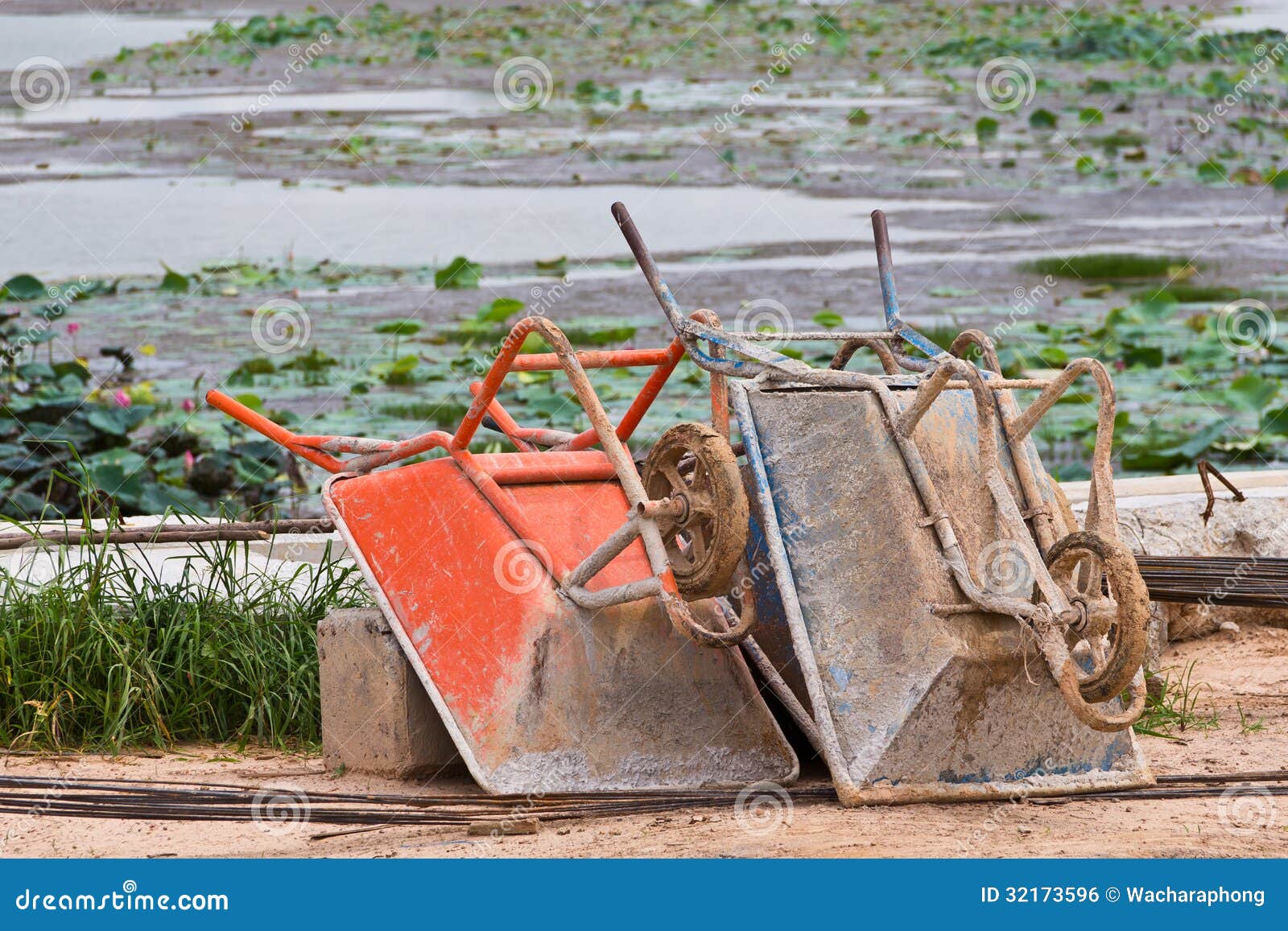 Barrow stock photo. Image of industrial, pram, metal - 32173596