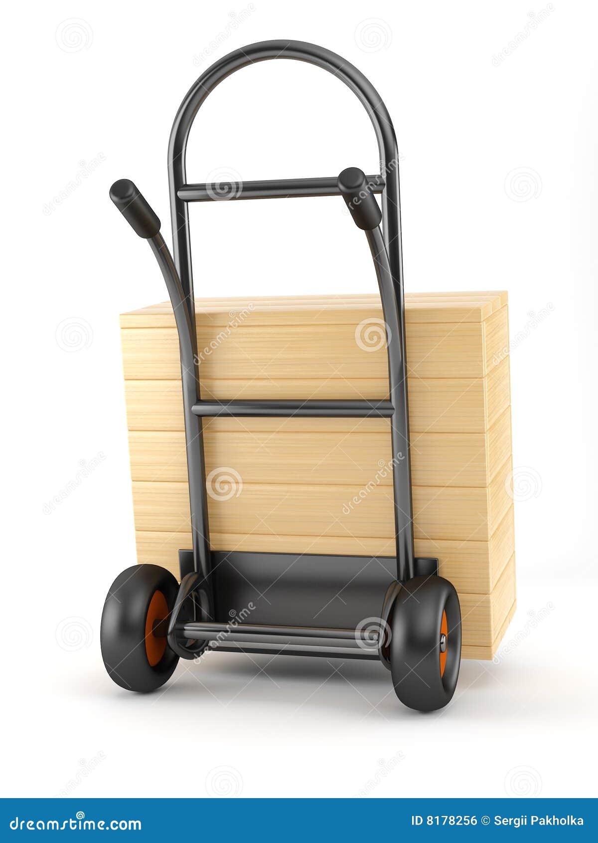 Barrow Truck And Wooden Box Royalty-Free Stock Image | CartoonDealer ...