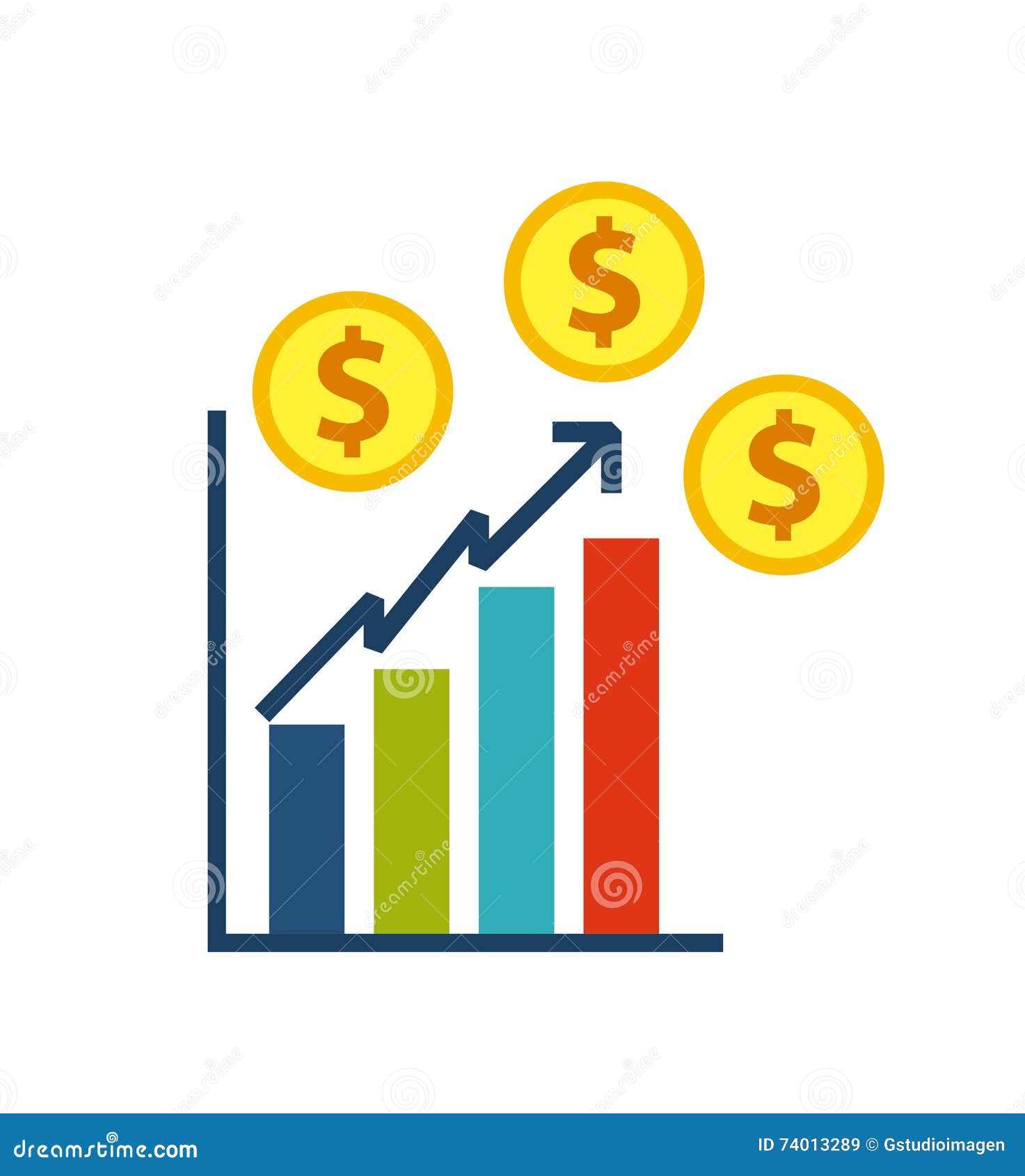 Bars and Arrow Design. Infographic Concept. Vector Graphic Stock ...