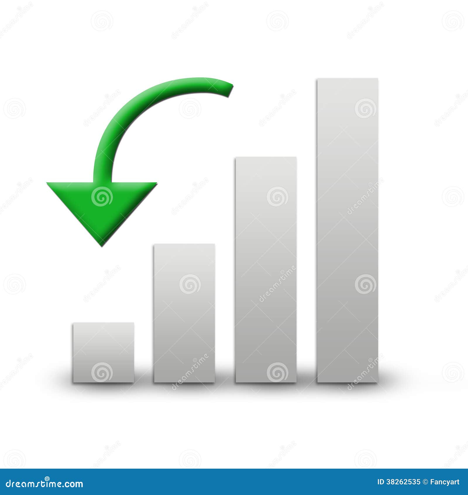 Bars with arrow stock illustration. Illustration of arrow - 38262535