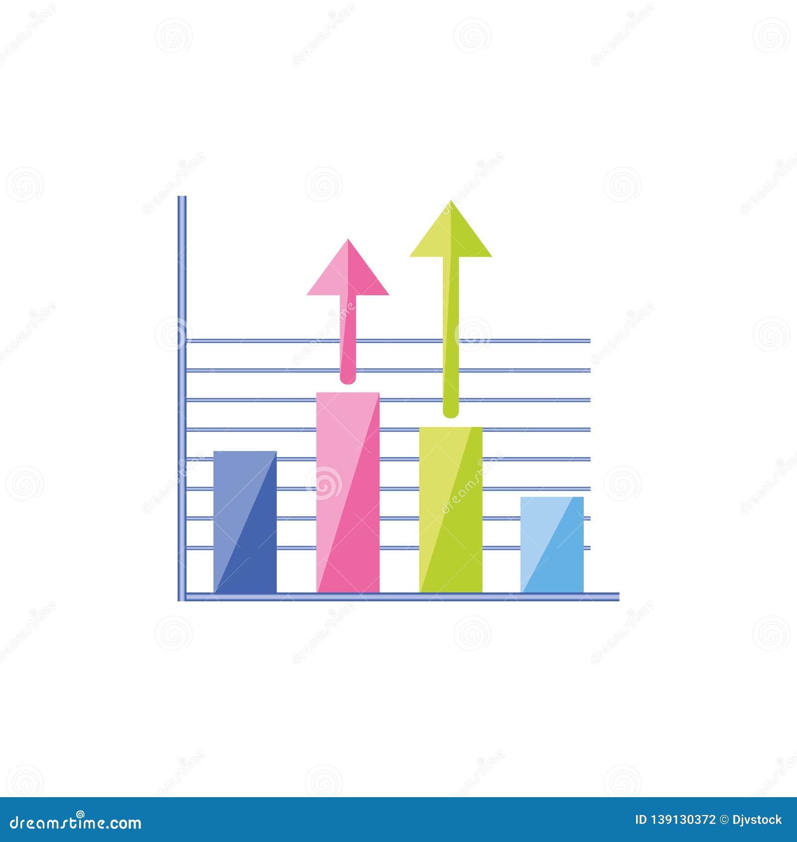 Bars and Arrows Infographics Stock Vector - Illustration of collection ...