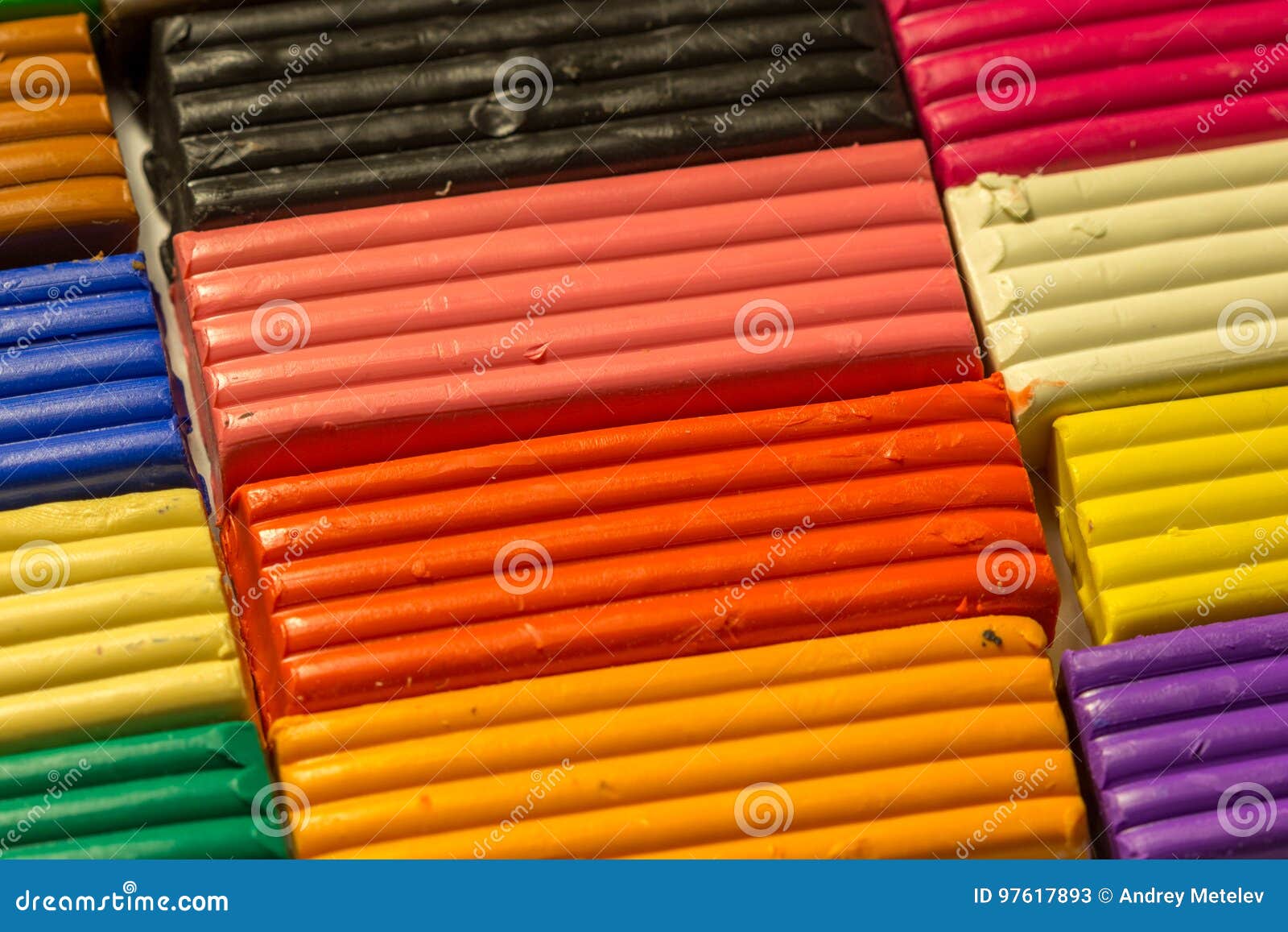 The bars of colored clay stock image. Image of design - 97617893