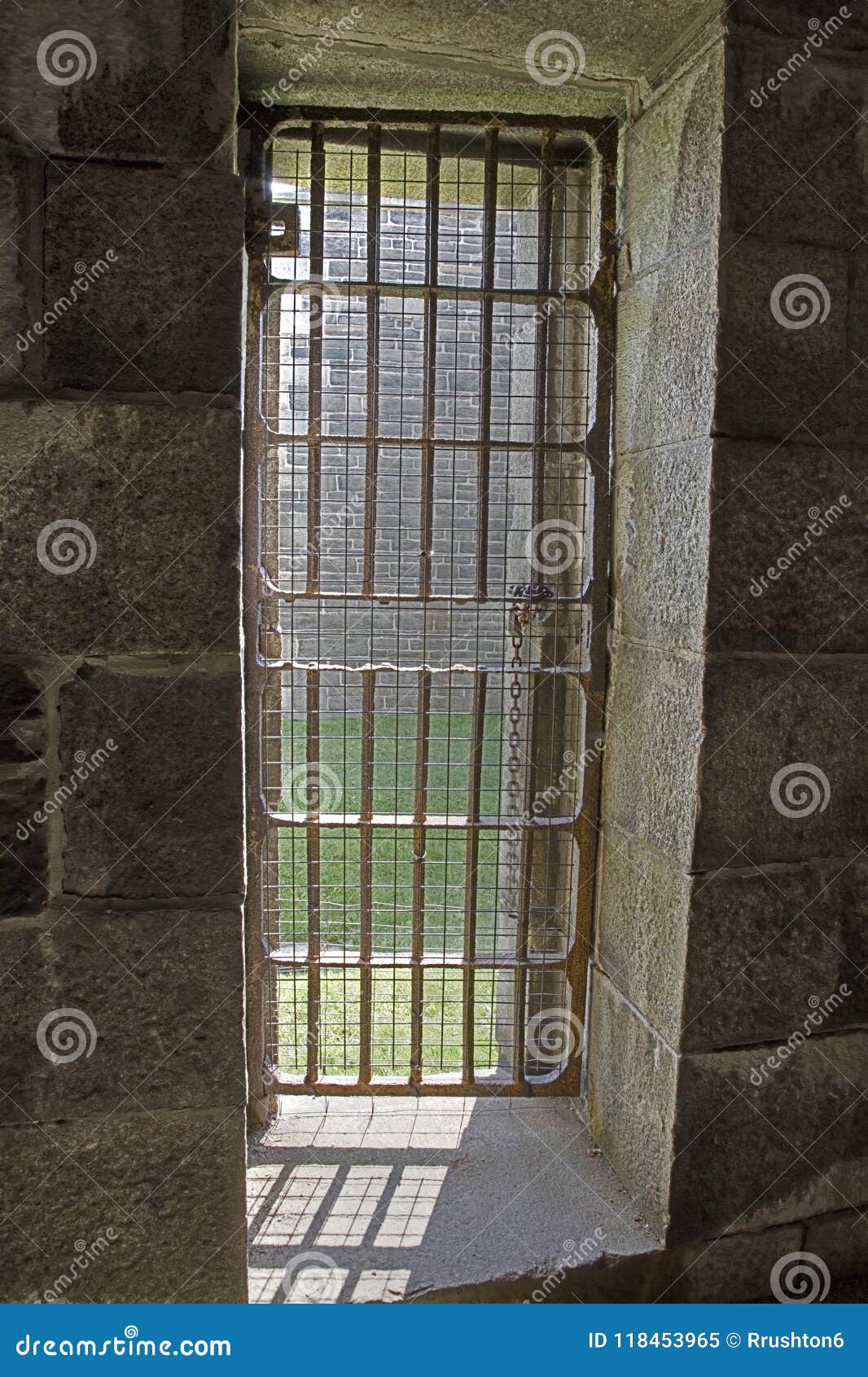 Jail Cell Window stock image. Image of cell, gate, grate - 118453965