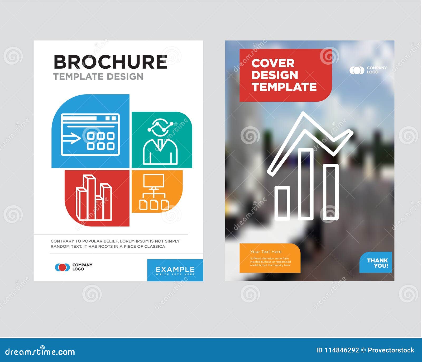 Bars and Data Analytics Brochure Flyer Design Template Stock ...