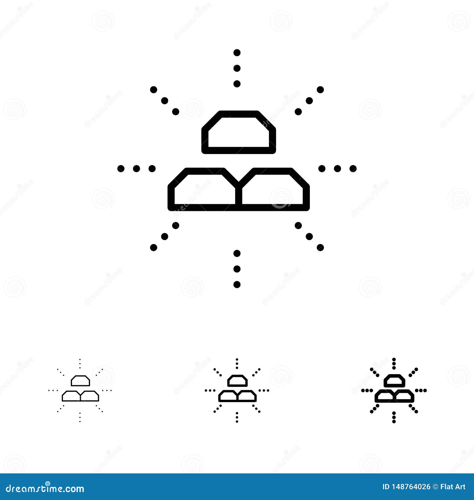 Bars, Fund, Gold, Income, Interest Bold and Thin Black Line Icon Set ...